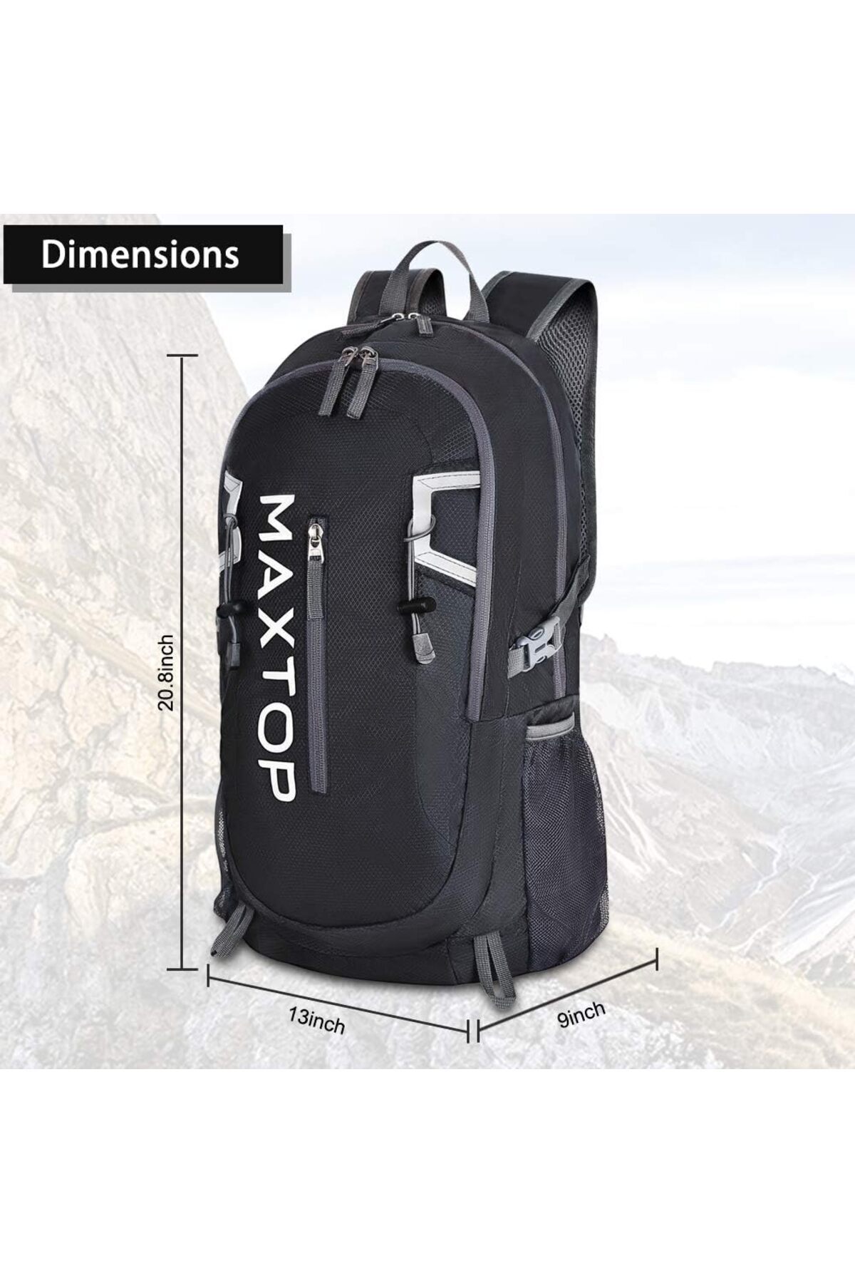 MAXTOP 40L Ultra Light and Durable Water Foldable Backpack - for Travel ...
