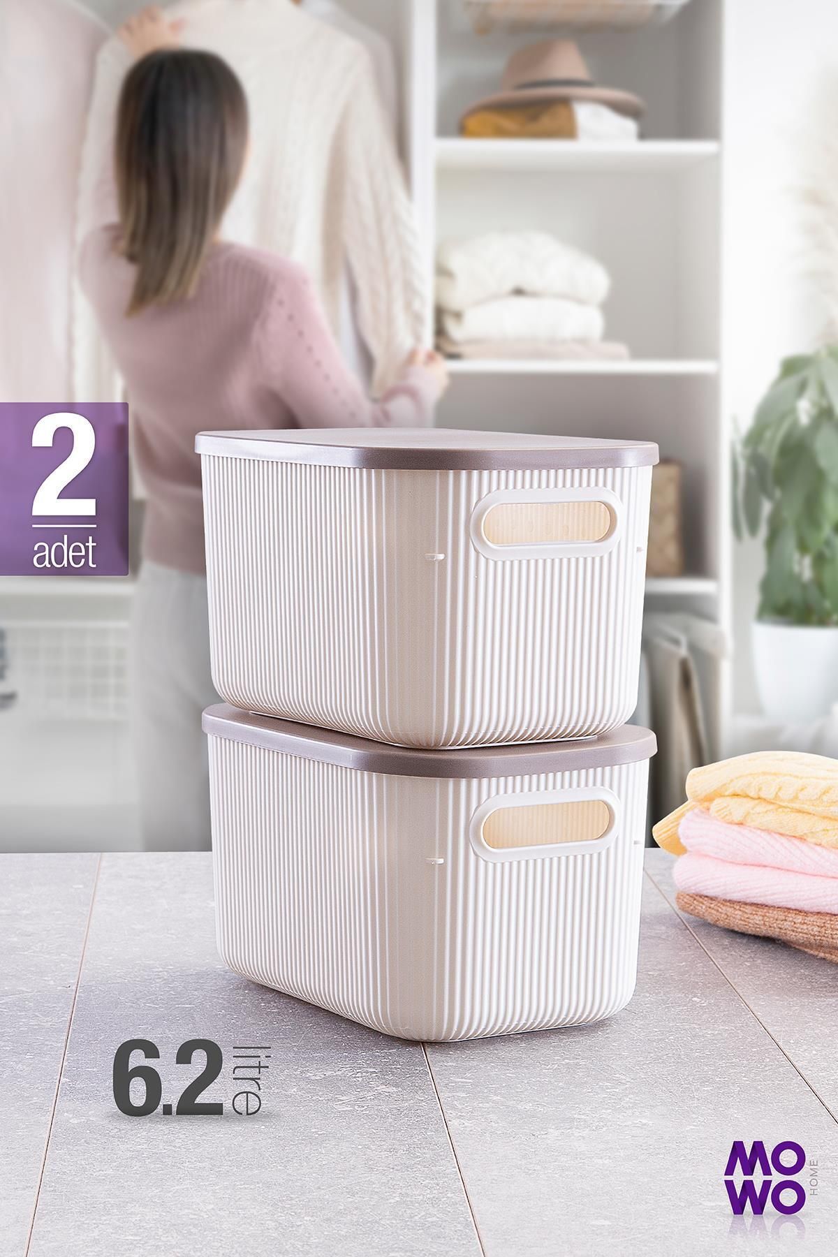 Mowo Home Trove 6.2 Litre Beyaz 2 Adet Çok Amaçlı Dolap İçi Düzenleyici ...