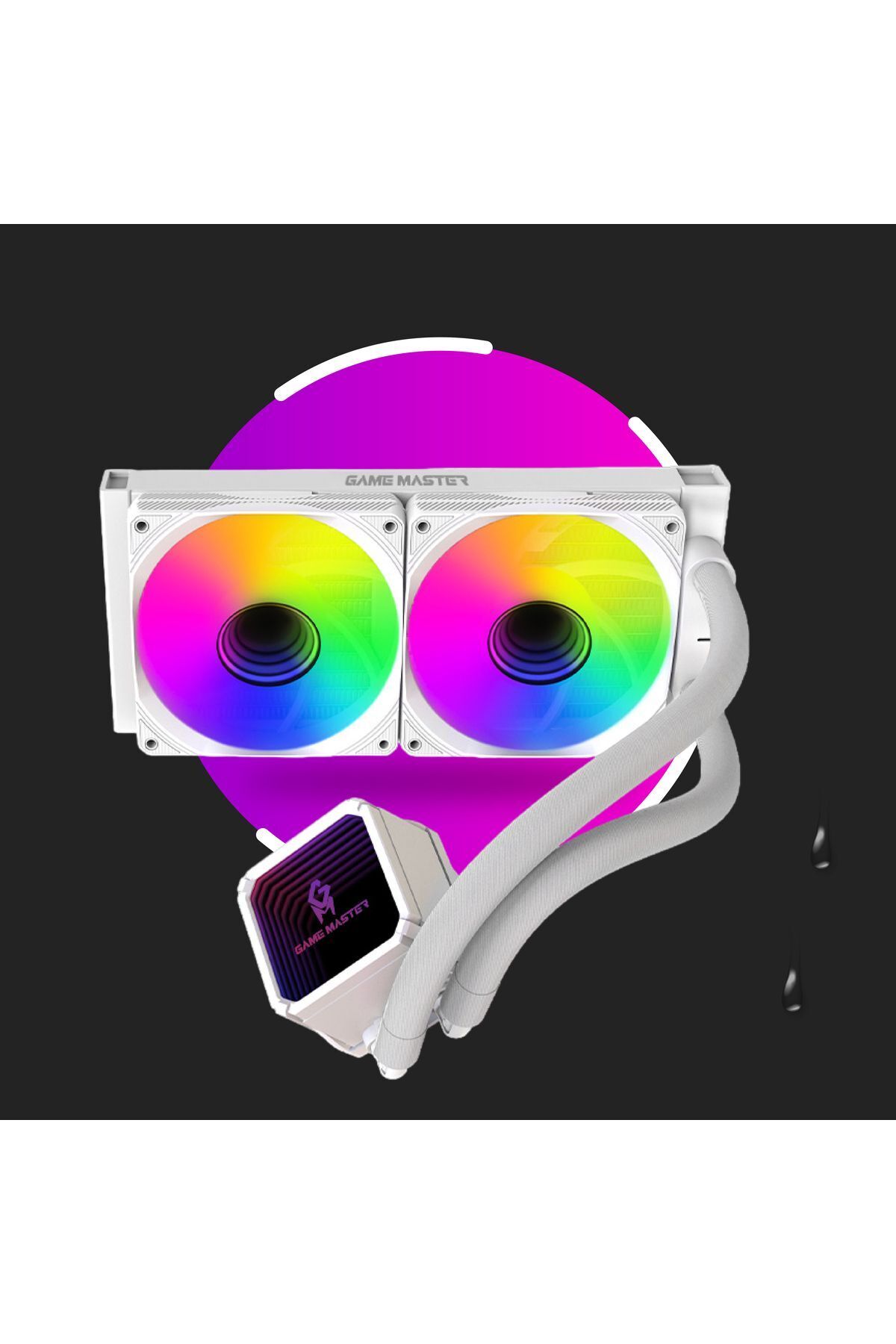 GM Game Master 2 Fanlı Argb 240mm Watercooler Beyaz Sıvı Soğutma ...