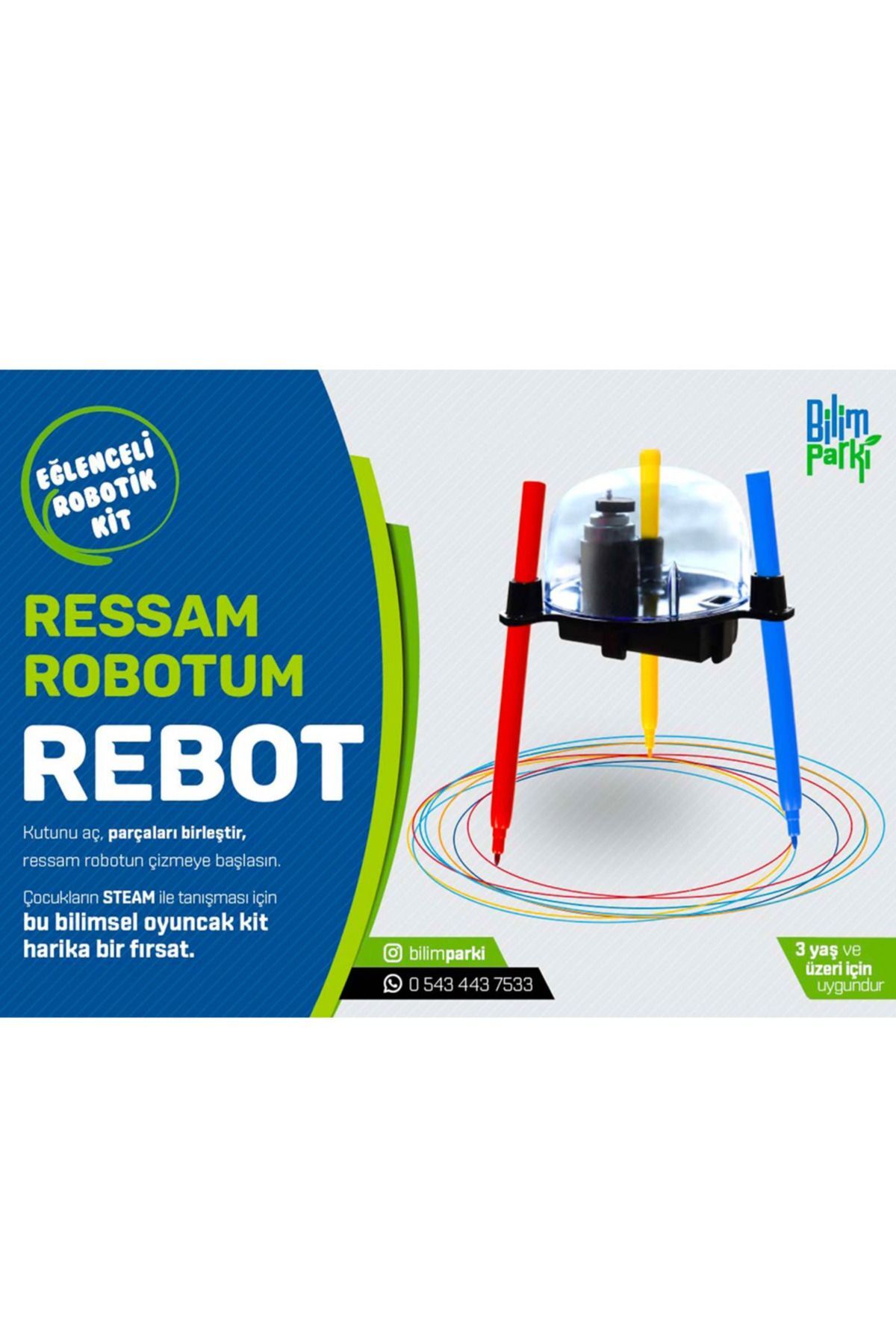 Bilim Parkı RESSAM ROBOT - REBOT DIY STEM KİTİ - EĞİTİCİ OYUNCAK ...