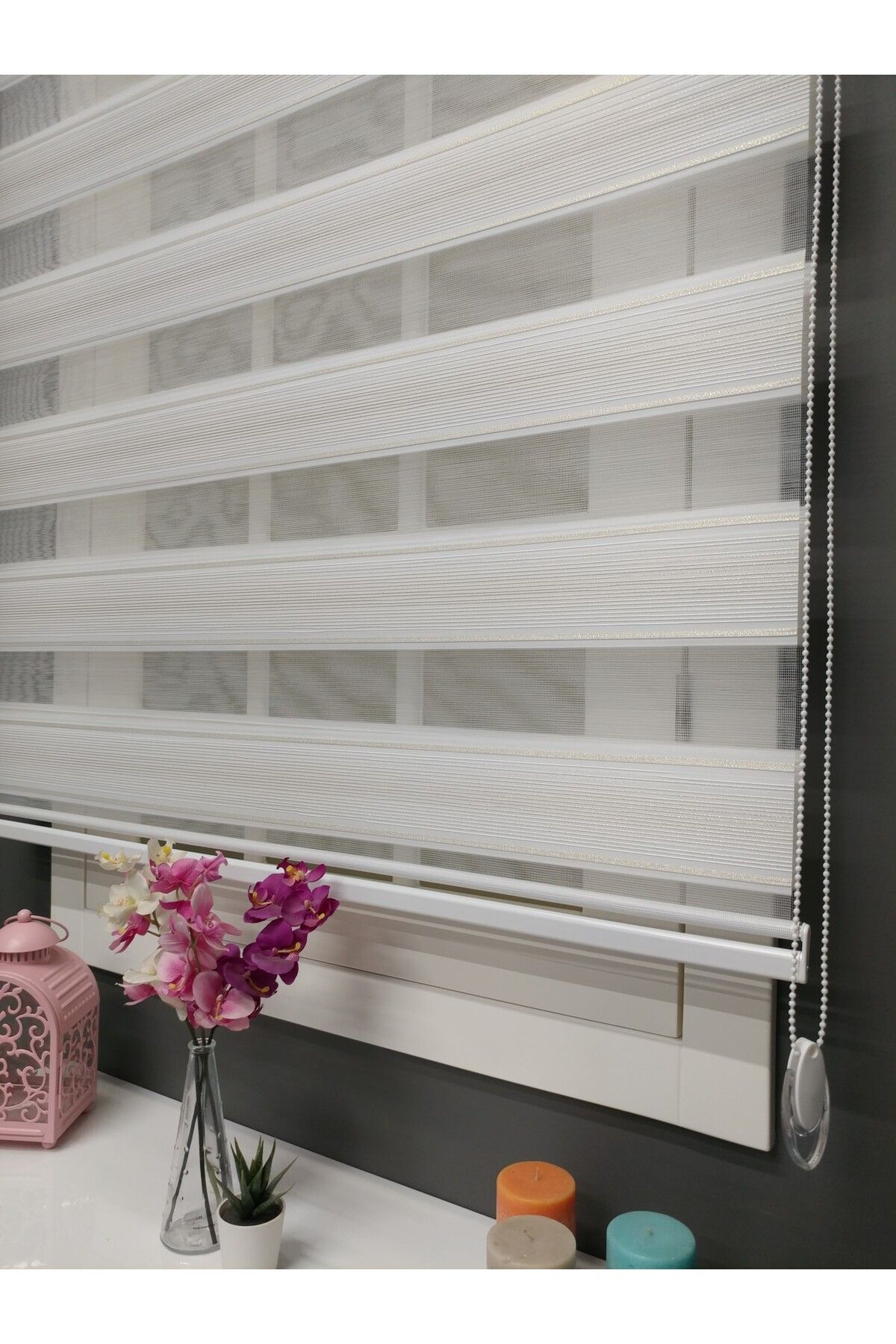 Atölyeperde Atölye Perde Altın Simli Mikro Plise Zebra Stor Perde ...