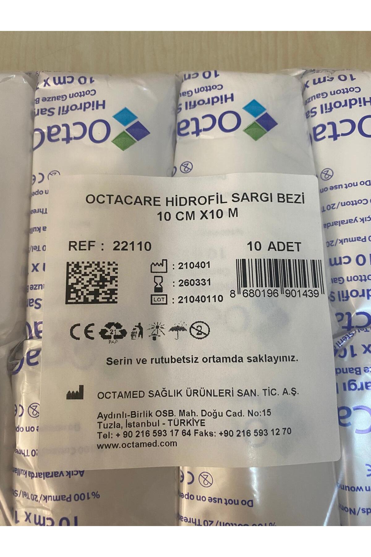 Octacare HİDROFİL SARGI BEZİ 10cmX10m 10'lu PAKET - Fiyatı, Yorumları