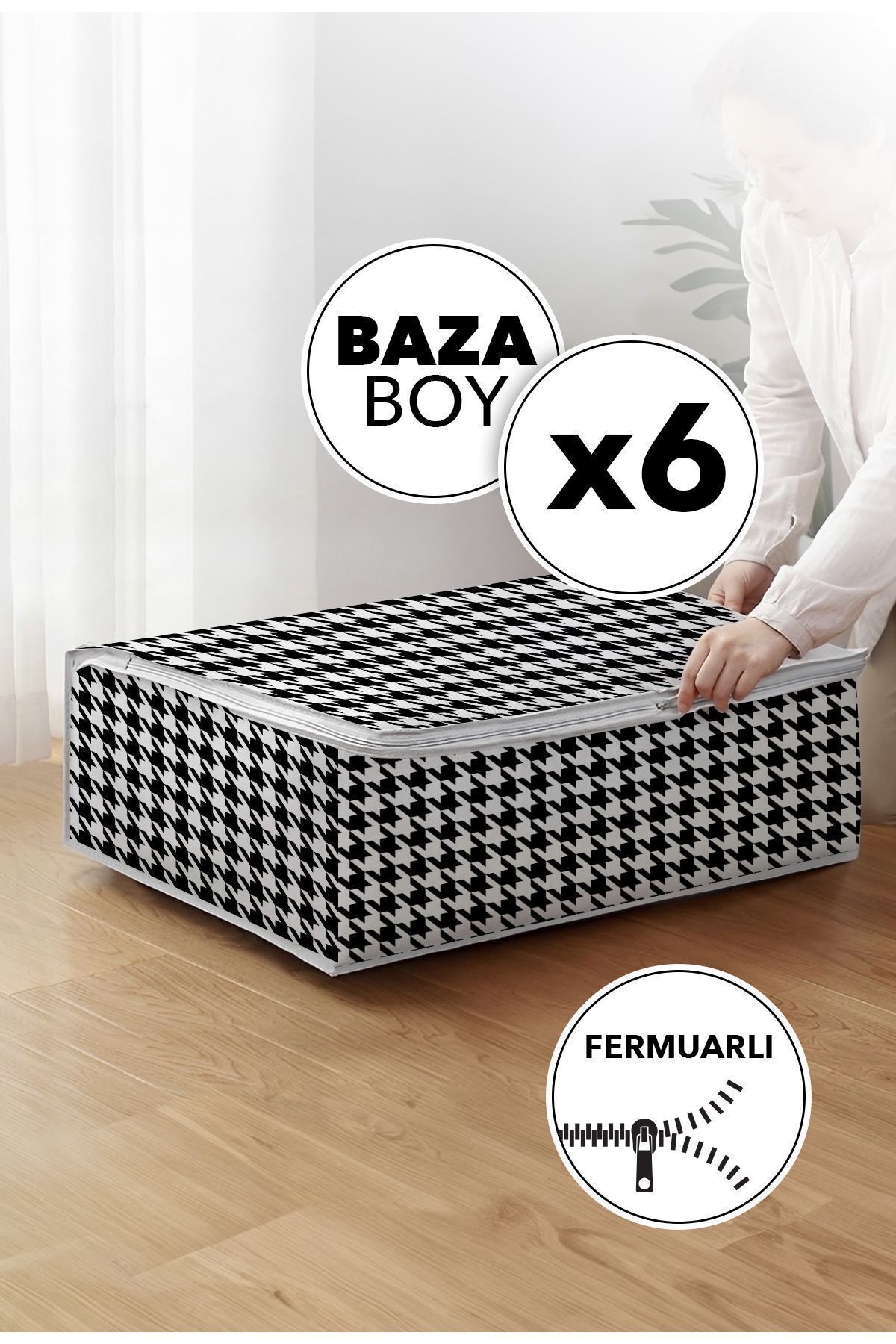 Genel Markalar 6 Adet Kaz Ayağı Desenli Hurc Büyük Boy Fiyatı ...