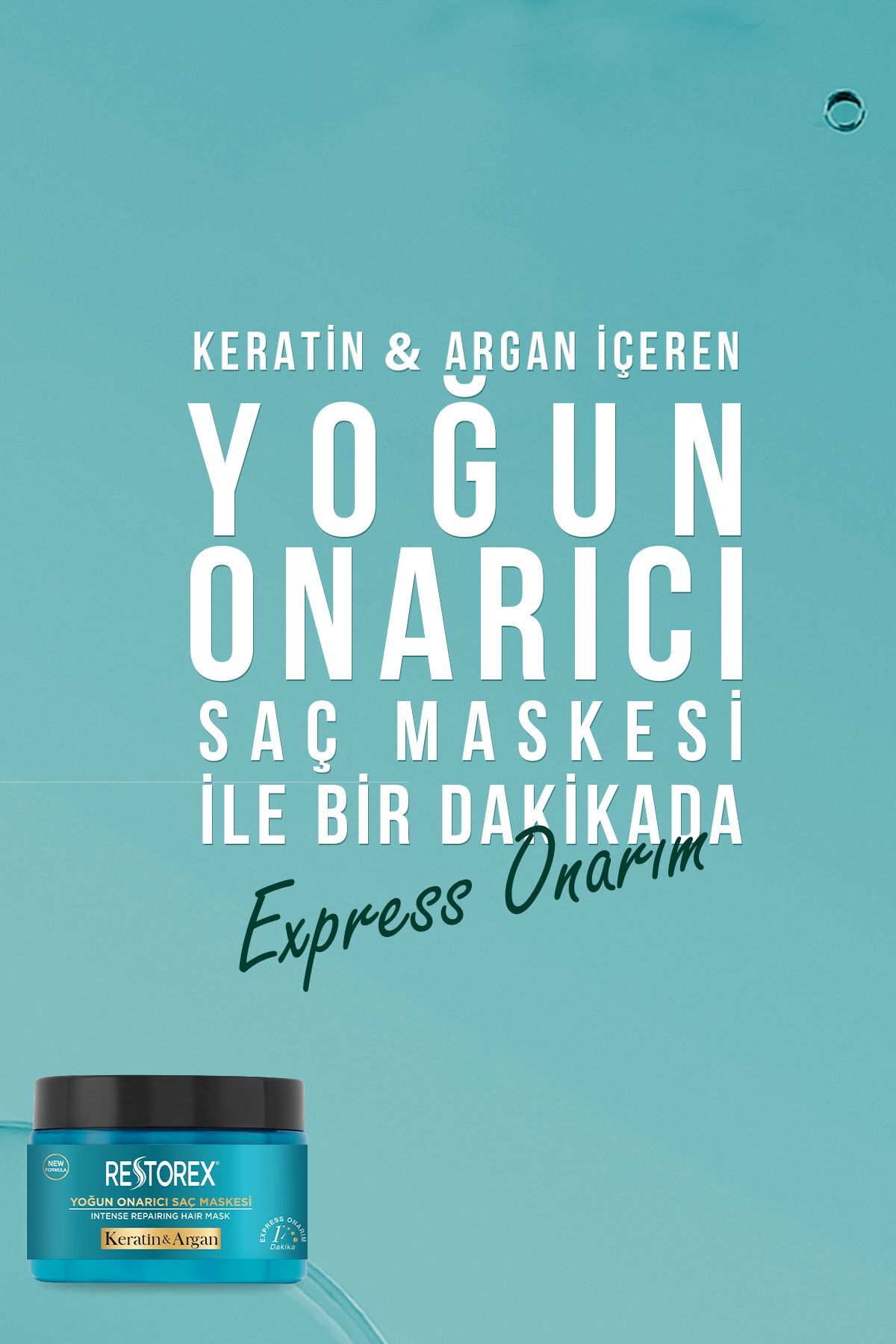 Restorex Keratin & Argan Onarıcı Saç Bakım Maskesi 300 Ml - Yıpranmış ...