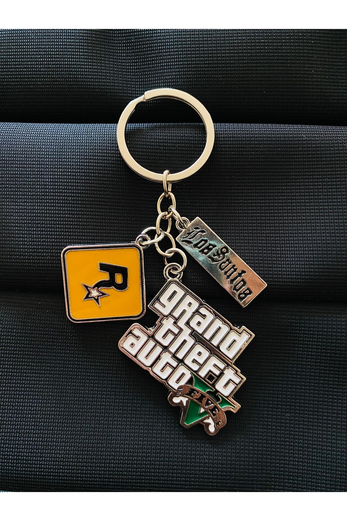 icase Gta V Onlıne Grand Theft Auto GTA 5 Metal Anahtarlık Çanta süsü ...