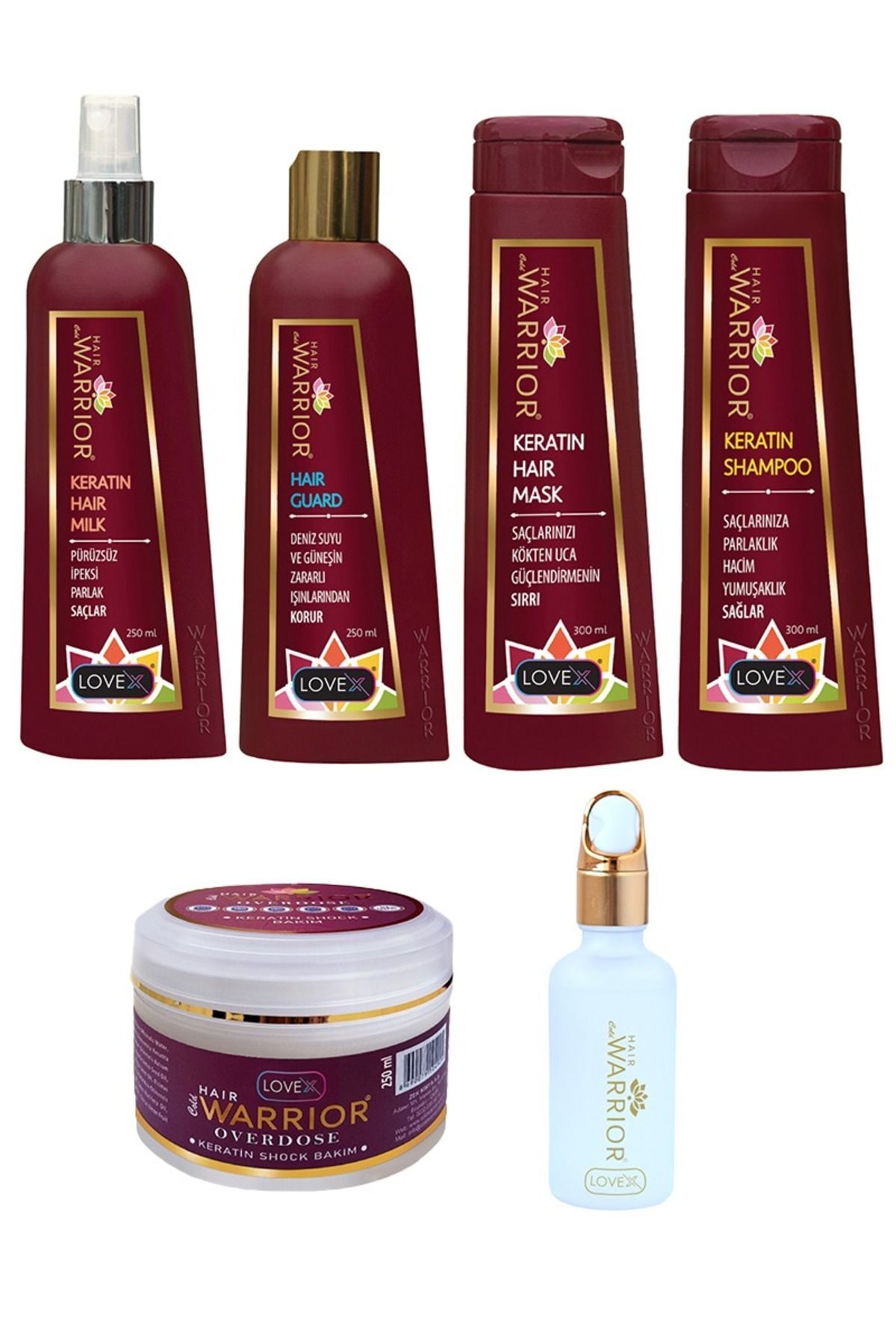 LOVEX Hair Cold Warrior® Evde Keratin Botox Saç Bakımı Seti Aşırı ...