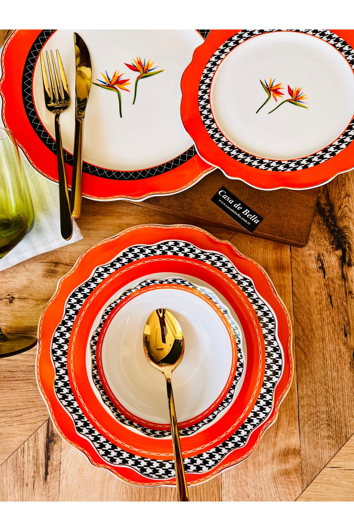CASA DE BELLA Leisy Bone China 12 Kişilik 48 Parça Lüks Yemek Takımı ...