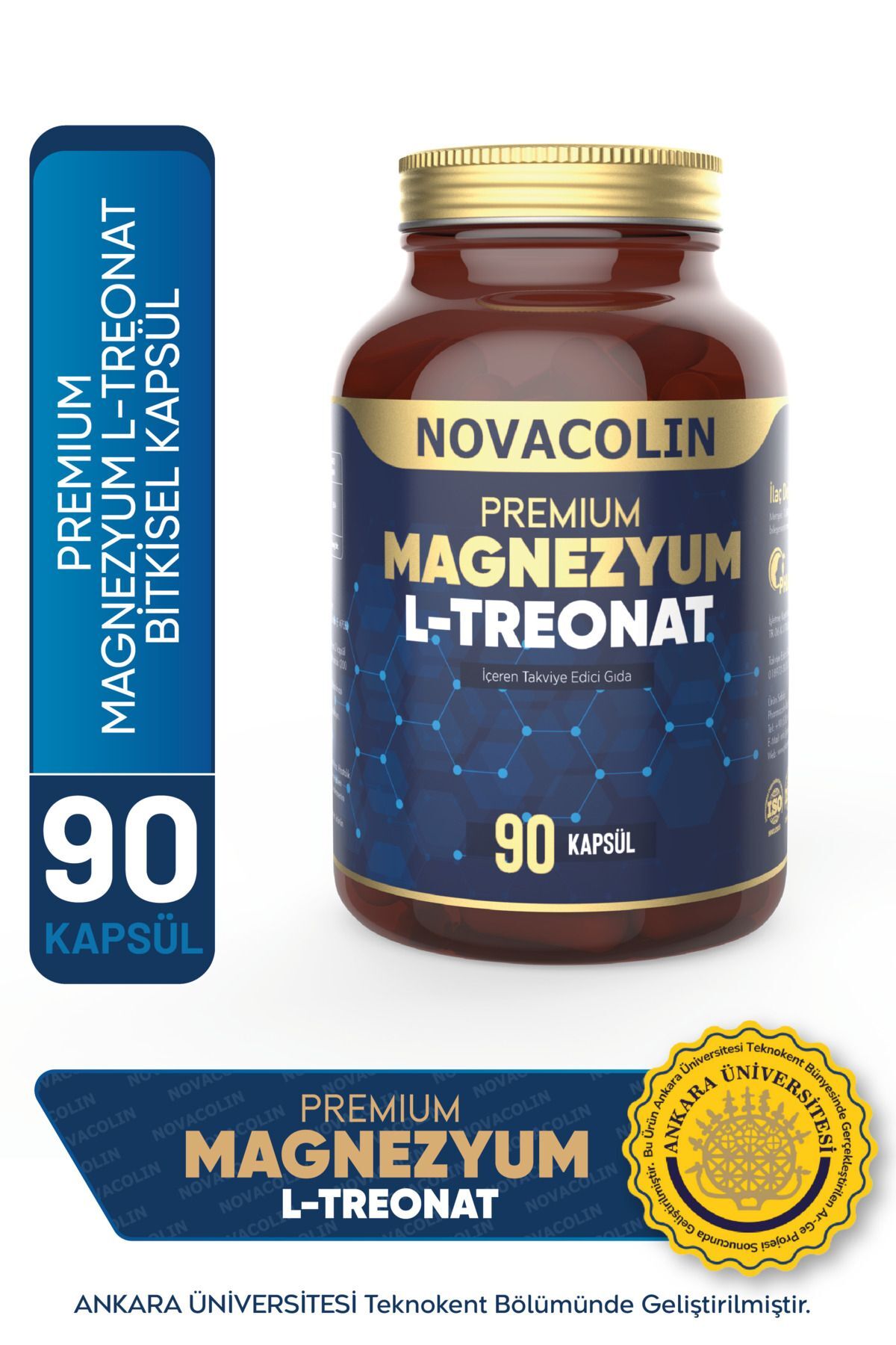 NOVACOLIN Magnezyum L-treonat Bitkisel 90 Kapsül Fiyatı, Yorumları ...