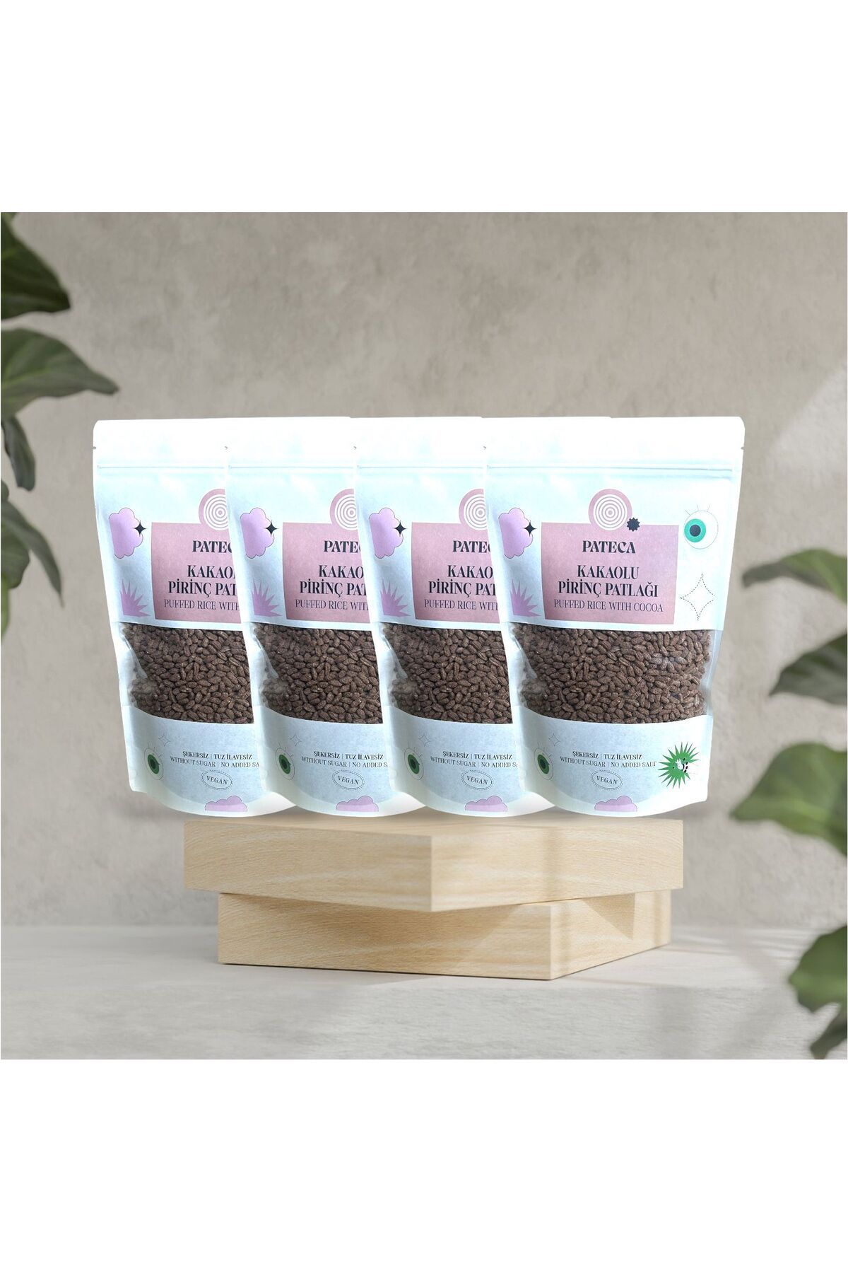 pateca Şekersiz Kakaolu Pirinç Patlağı, 230g X 4 Fiyatı, Yorumları ...