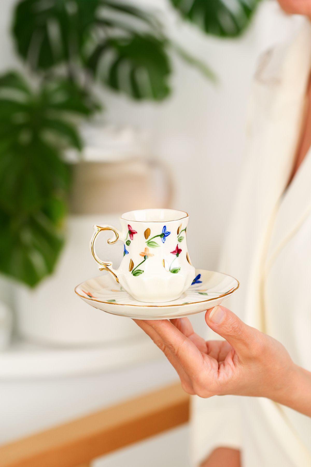 NADY STUDIO Fafy 6'lı Elyapımı Tasarım 24 Ayar Altın I?şlemeli Özel ...