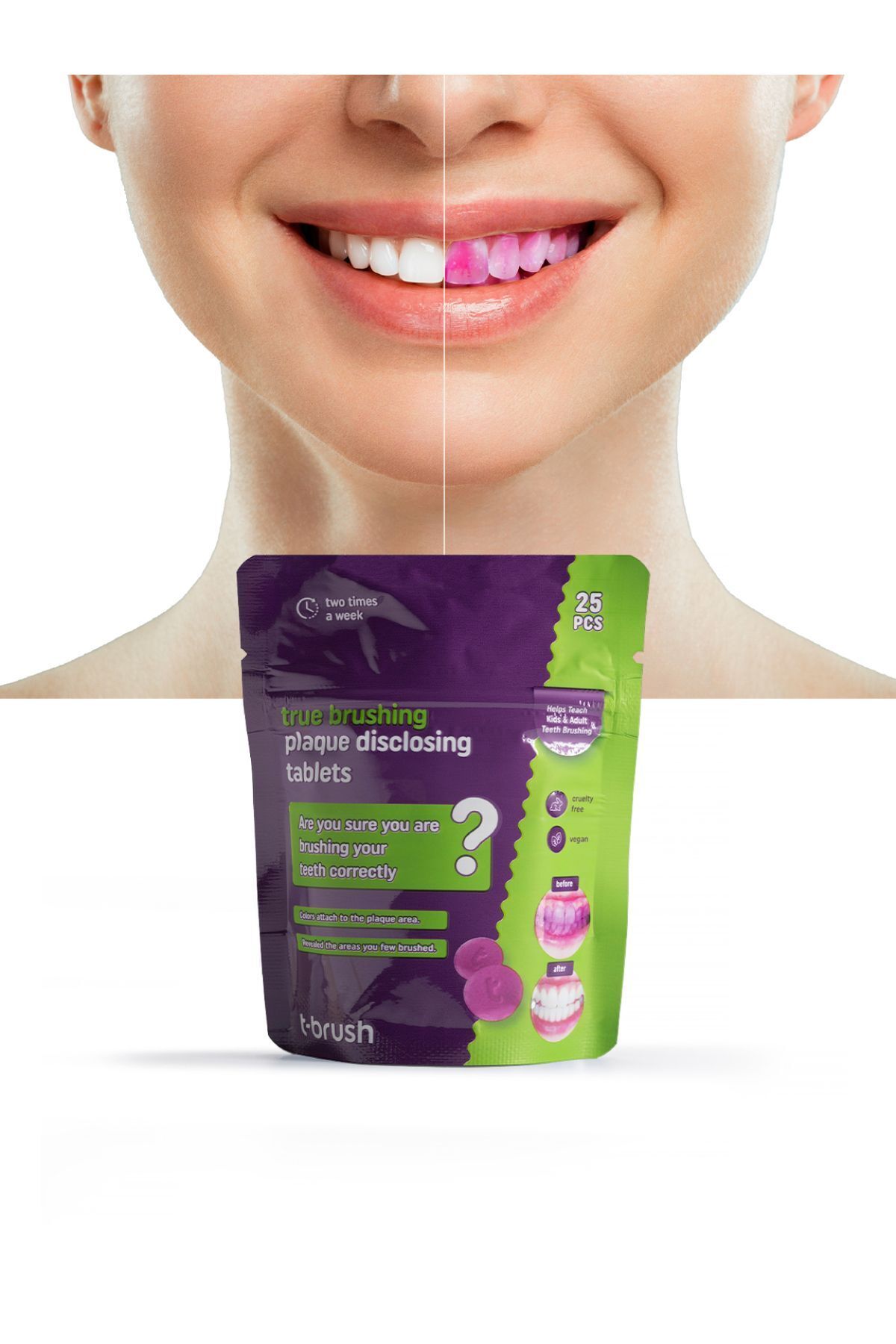 TBRUSH Plak Kaşifi ve Tartar Gösterici Tablet Fiyatı, Yorumları - Trendyol