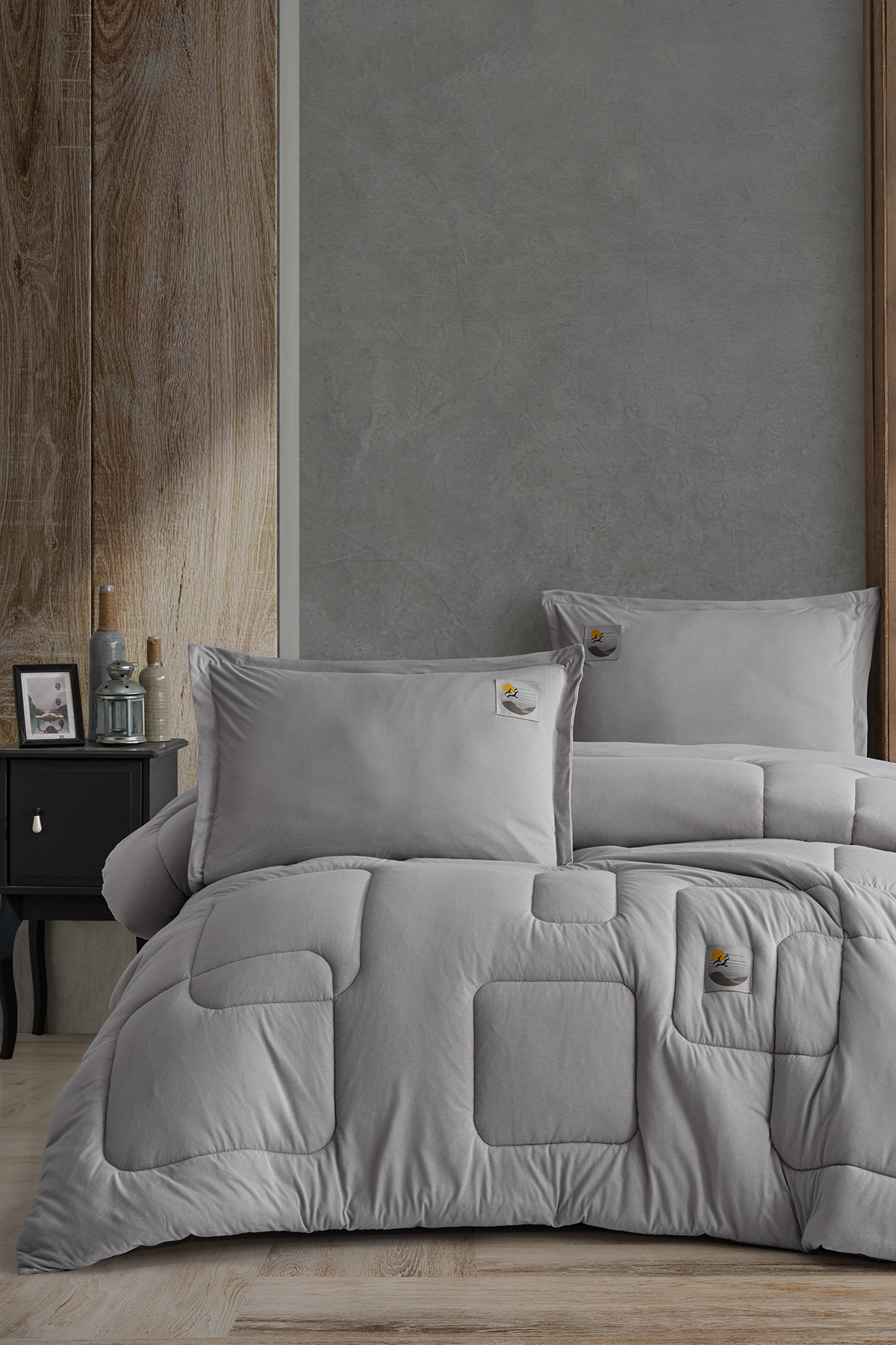 Elart Kapsül Comfort Set Modern Uyku Seti Çift Kişilik Gri Fiyatı ...