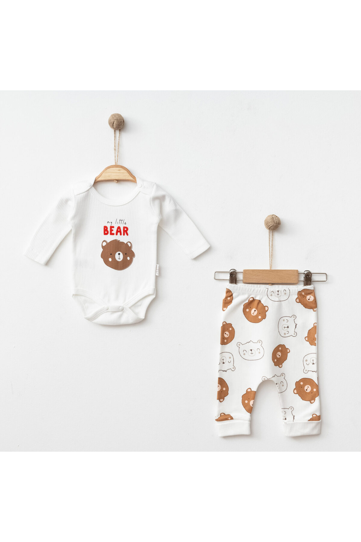 VERONA TARZ Erkek Bebek Yenidoğan 2li Set Alt Üst Çıtçıtlı Body Organik ...