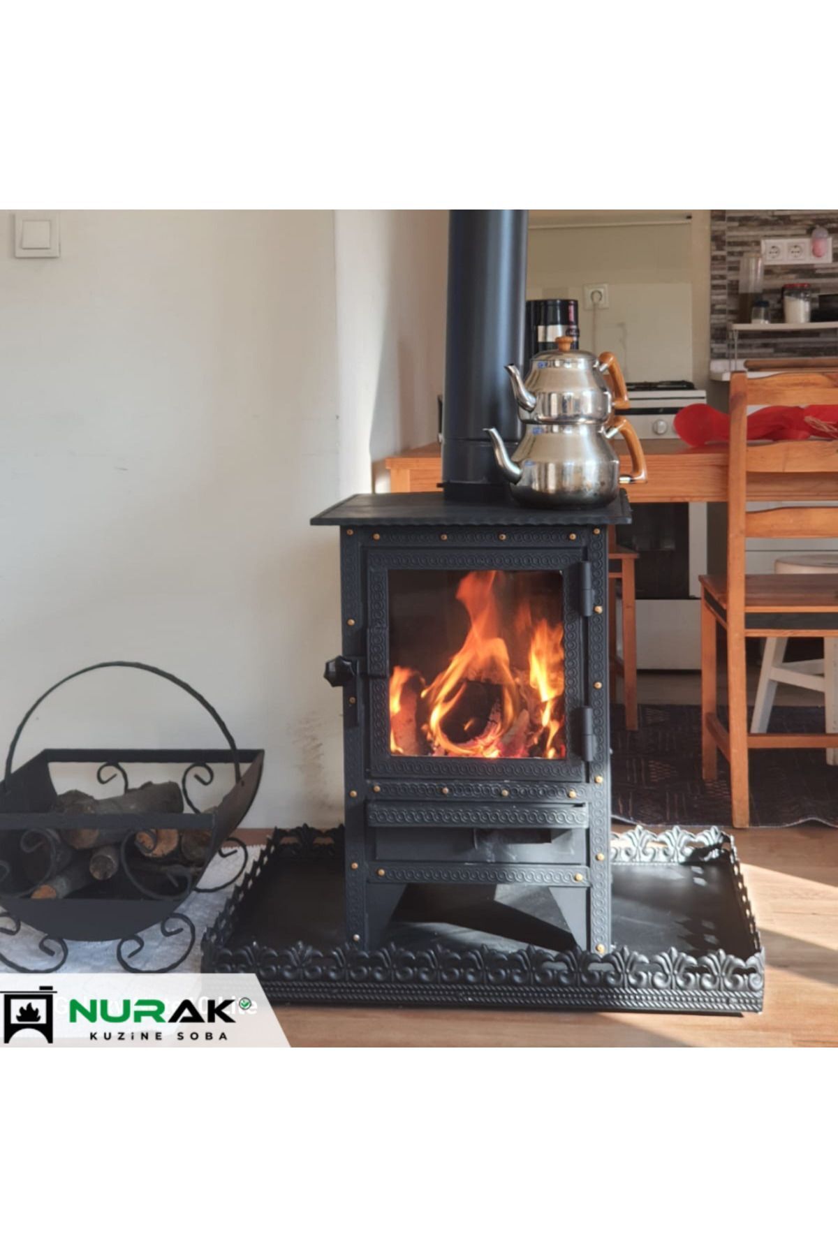Nurak Kuzine Soba Nurak Camlı Isınma Şöminesi - Fiyatı, Yorumları