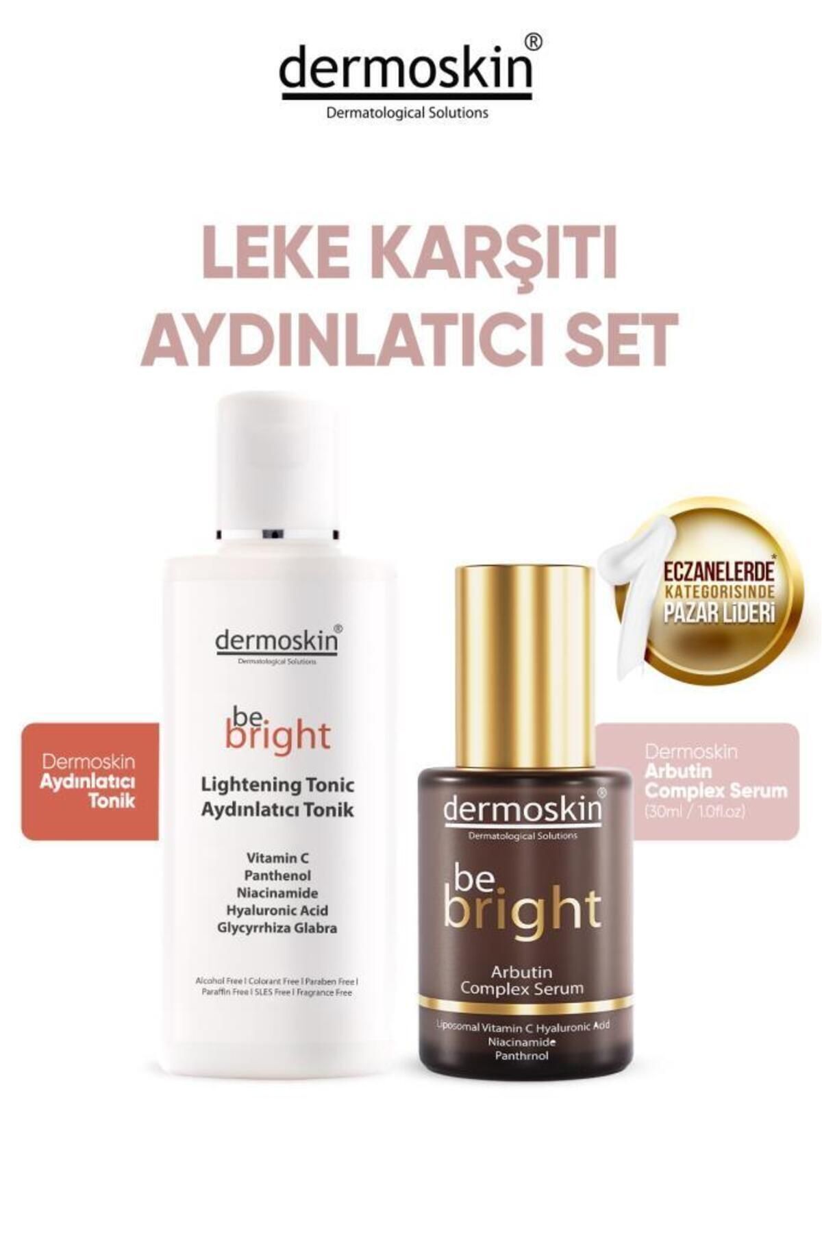 Dermoskin Be Bright Leke Karşıtı Set-Arbutin Serum+Aydınlatıcı Tonik ...