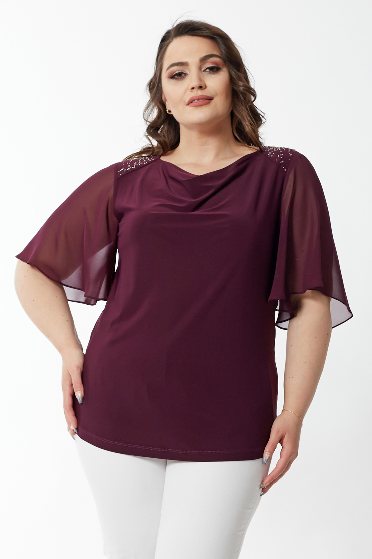 Moda Alba OMUZ TAŞLI ŞIK ESNEK BÜYÜK BEDEN BLUZ Fiyatı, Yorumları ...