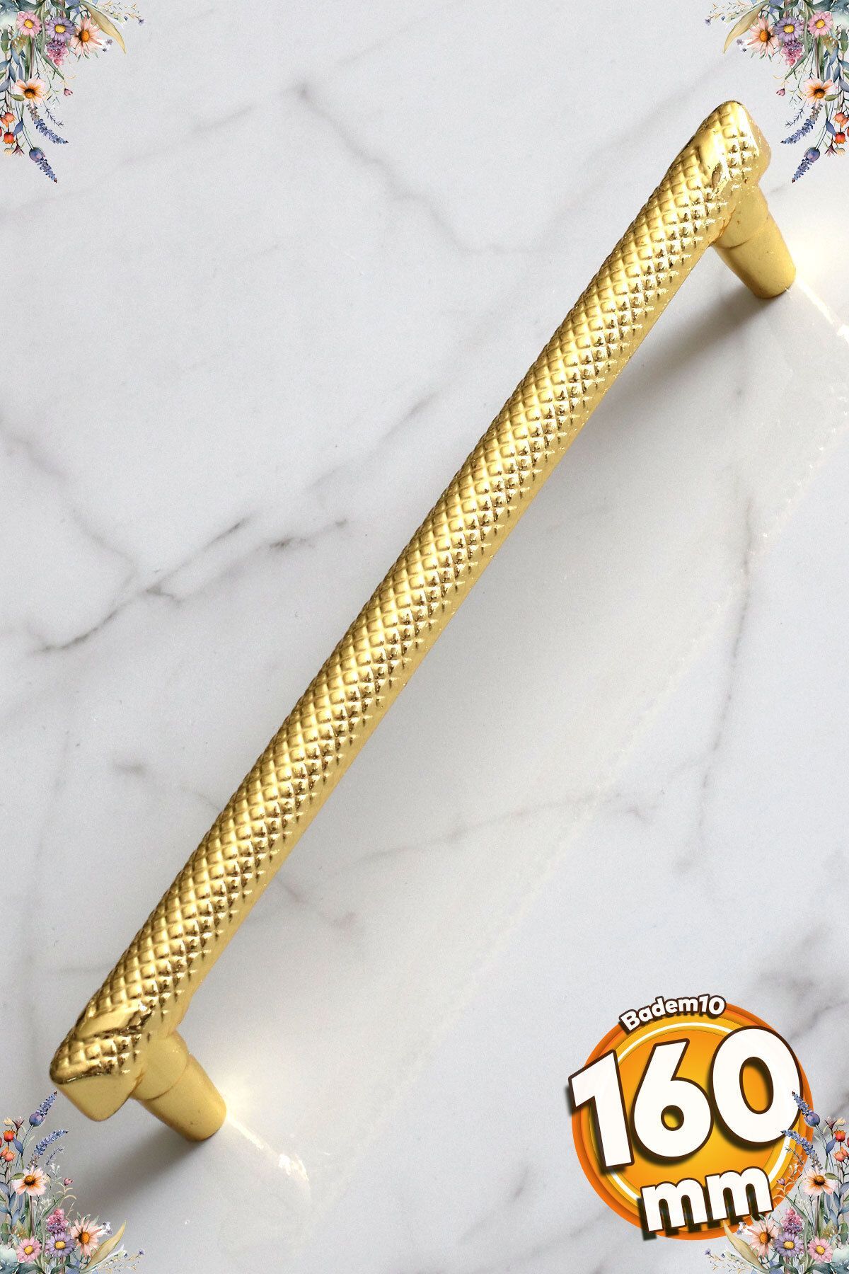 Badem10 Dekor 160 mm Altın Metal Kulp Mobilya Mutfak Çekmece Dolabı ...