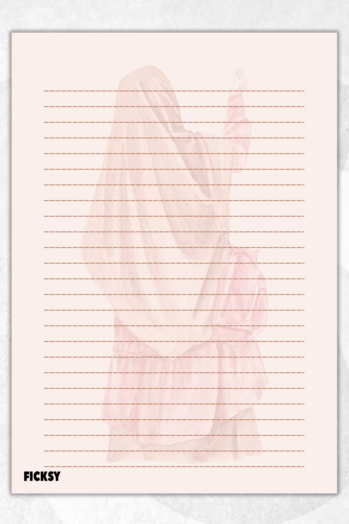 Ficksy İslam Muslim Hijab Girl Not Kağıdı - A5 Ebat - 50 Yaprak ...