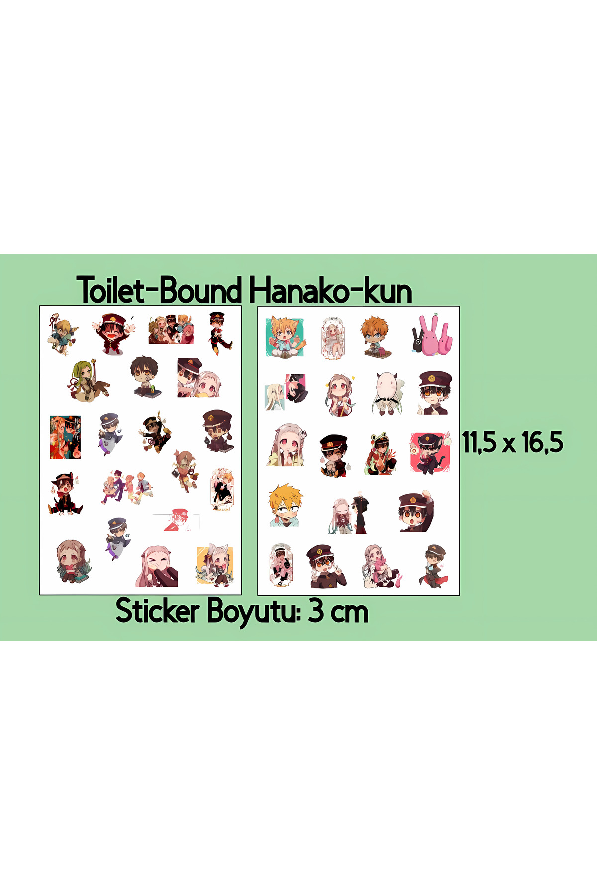 Akumastik Toilet Bound Hanako-kun sticker seti 3 cm - Anime Sticker ...