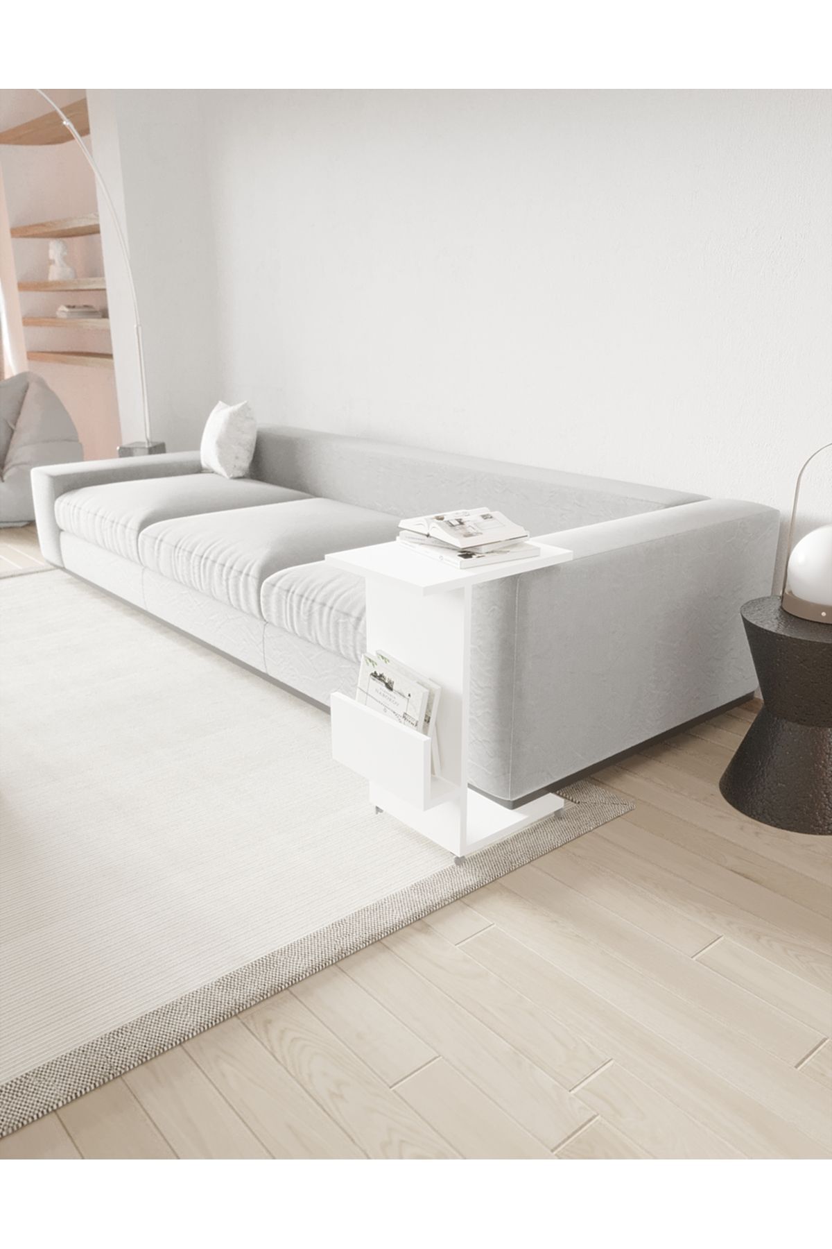 B3 Concept Nort White Beyaz Tekerlekli Koltuk Yanı Çok Amaçlı Laptop ...