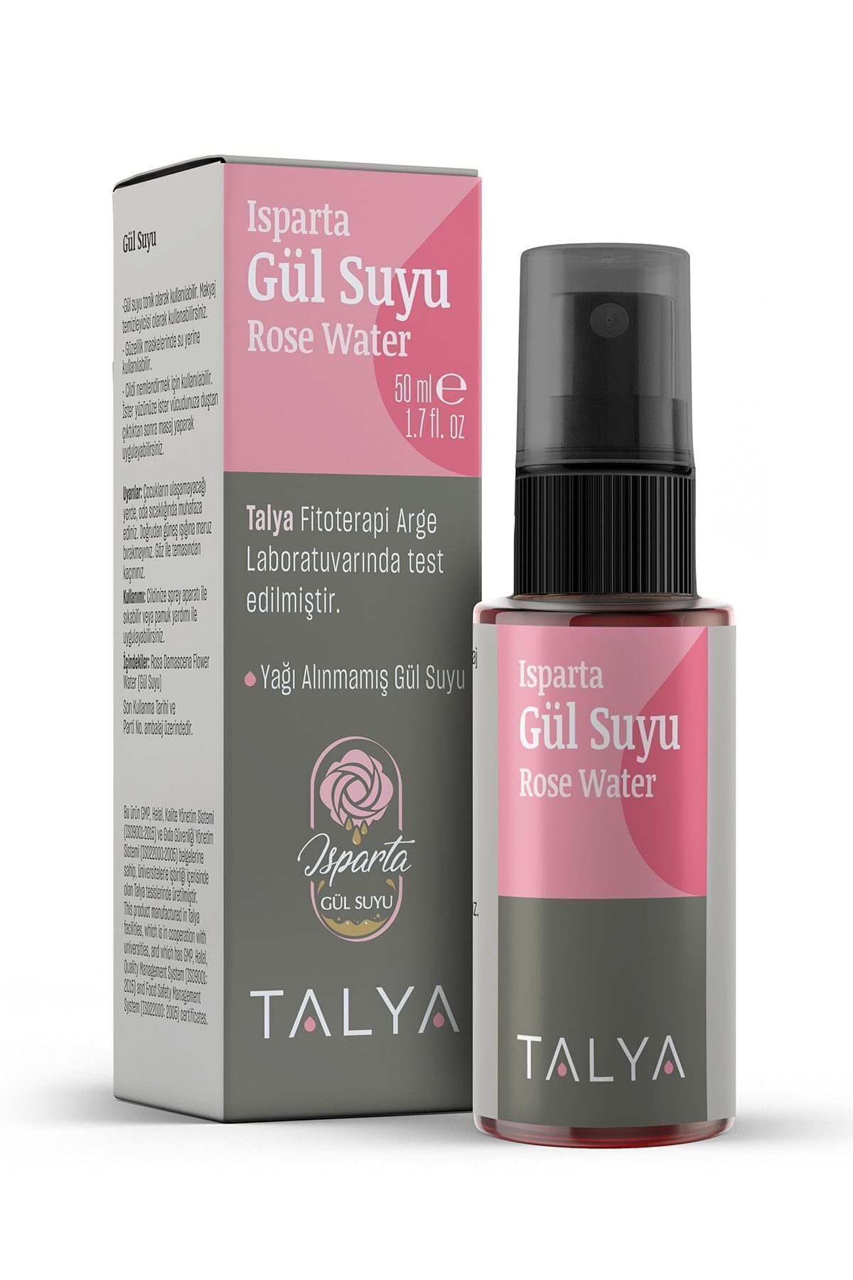 Talya Isparta Gül Suyu, Yağı Alınmamış Gül Suyu, %100 Saf, Doğal Ve Katkısız, Aydınlatıcı Tonik ...