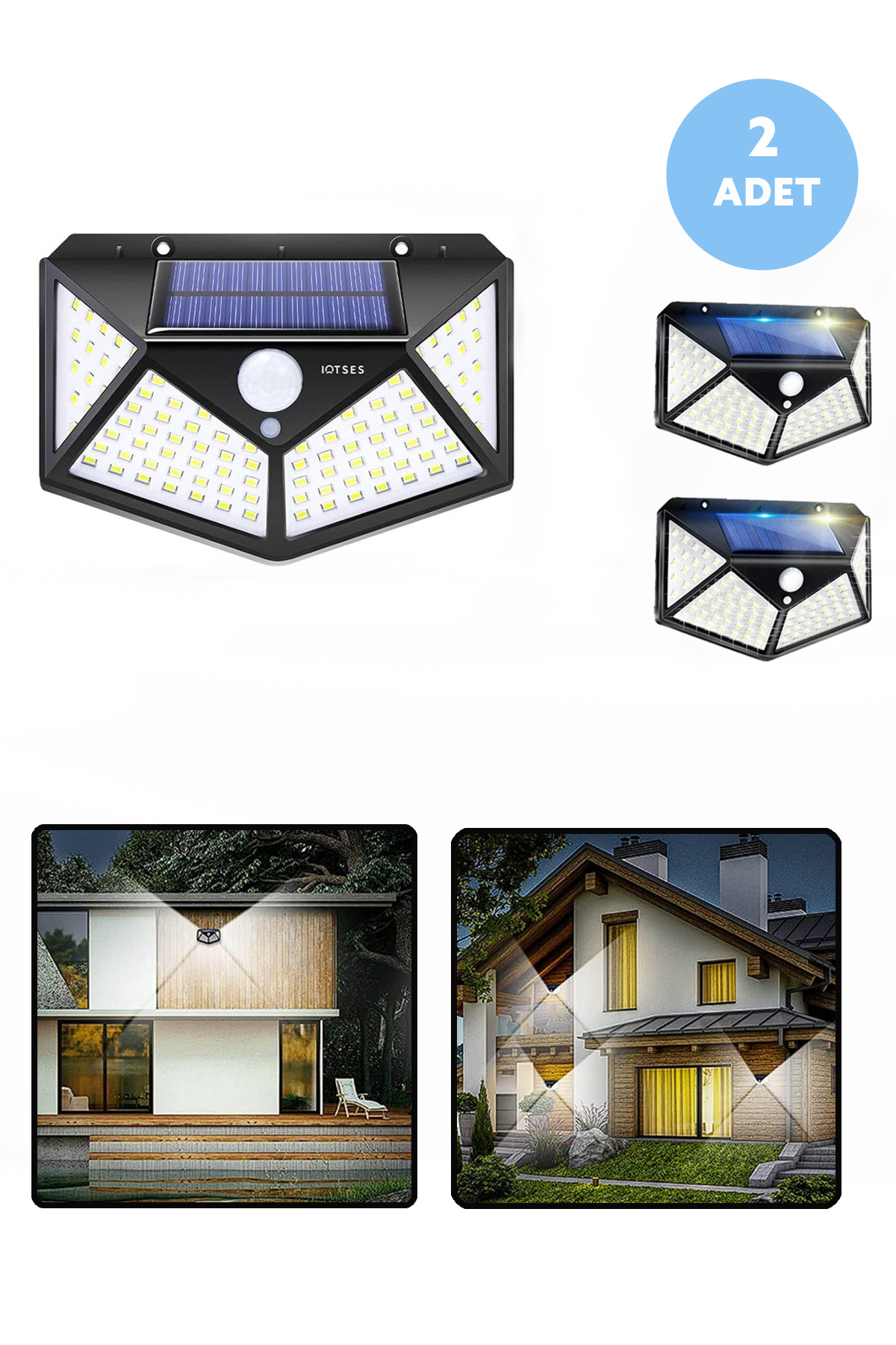 Factorial Sensörlü Harekete Duyarlı 2li Güneş Enerjili Solar Aplik ...