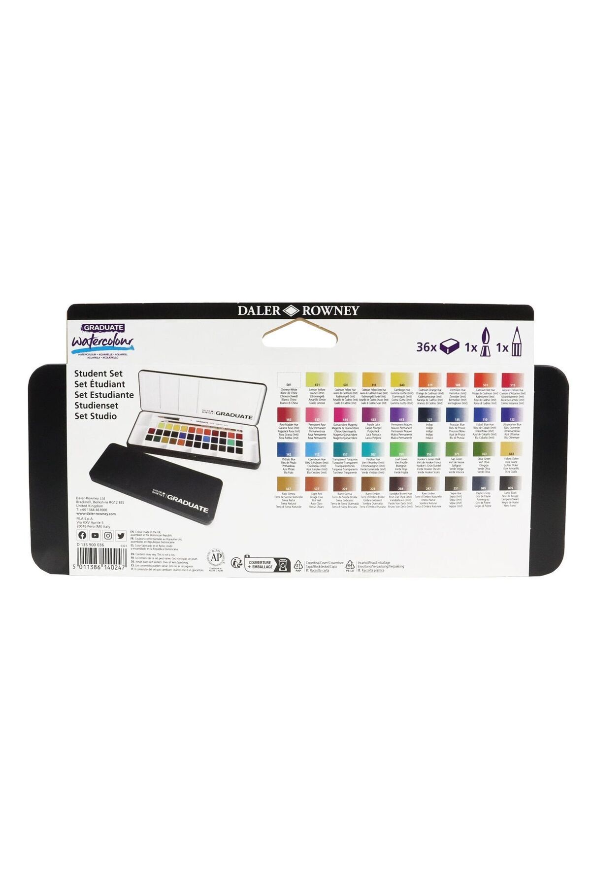 Daler Rowney Daler-Rowney Graduate Suluboya Seti 36 Renk - YENİ ...