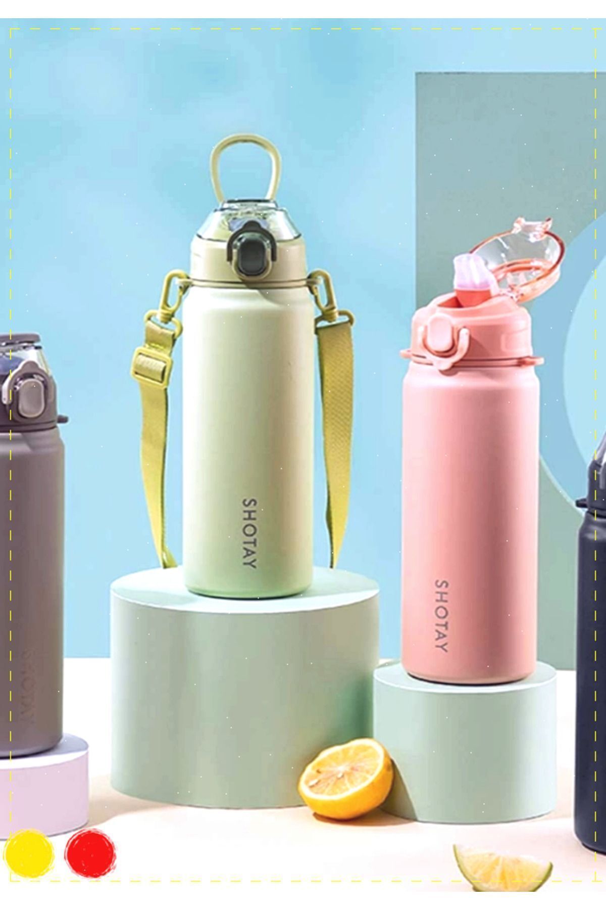 OMZ Shotay Şeffaf Kapaklı Çelik Termos 750ml Kız Erkek Çocuk ...