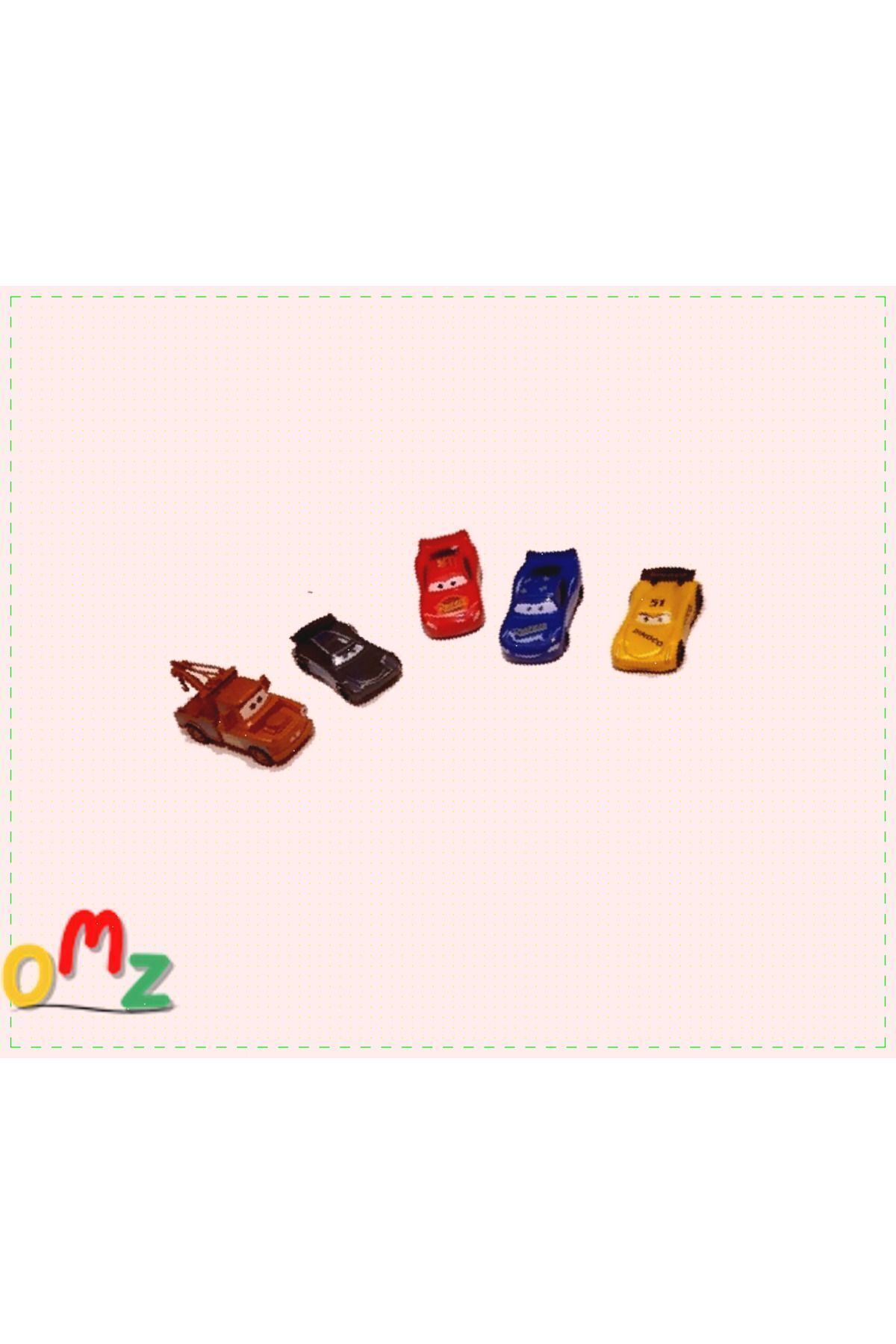 OMZ Cars Şimşek Mcqueen Figürlü Karakterli Sürtmeli Araba 5'li Set Kız ...