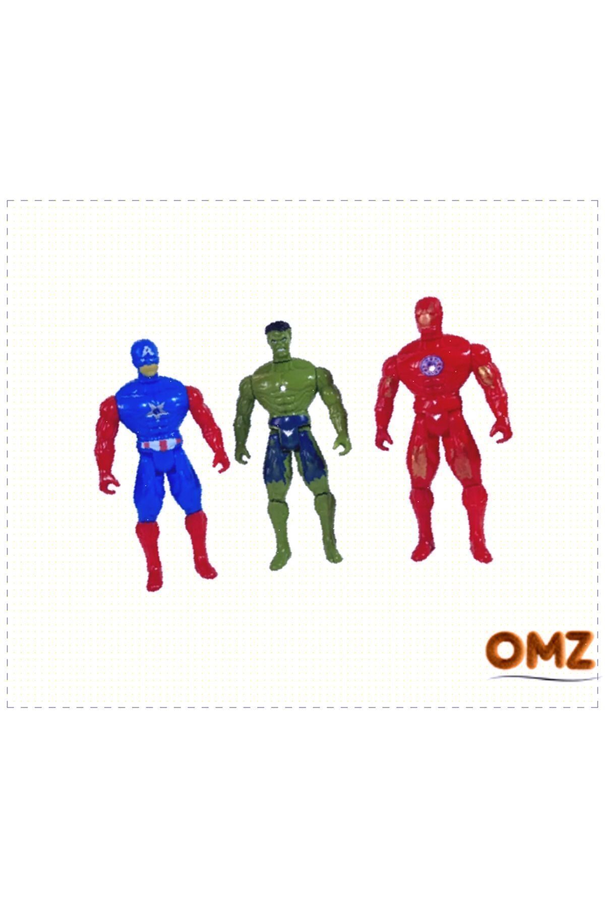 OMZ Süper Kahraman Kaptan Amerika Ironman Hulk 3Lü Zeka Zihin Geliştirm ...