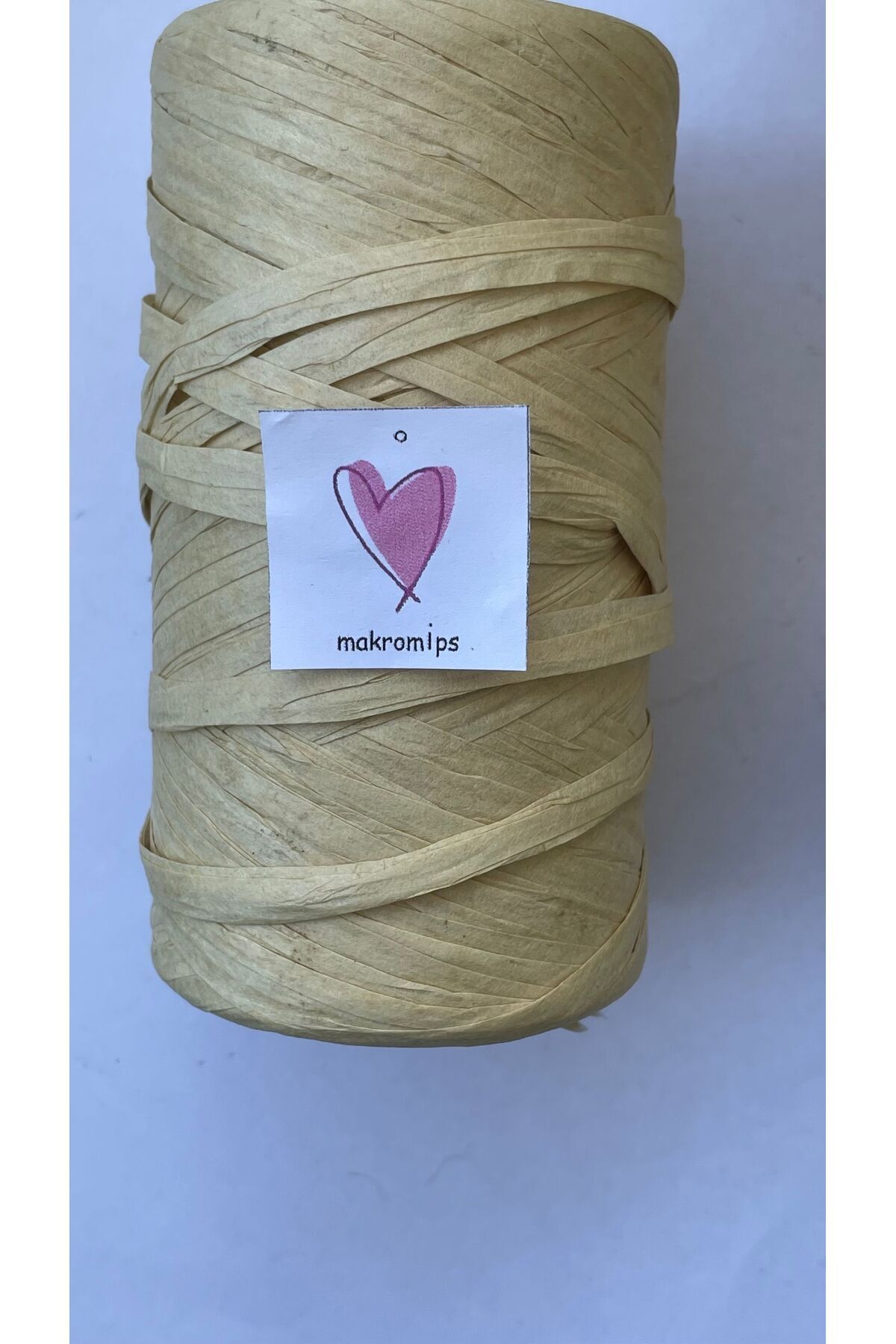 Makromİps YUMUŞAK RAFYA İP 100 gr KAĞIT NATURA DOĞAL RAFFİA AYNA ŞAPKA ...