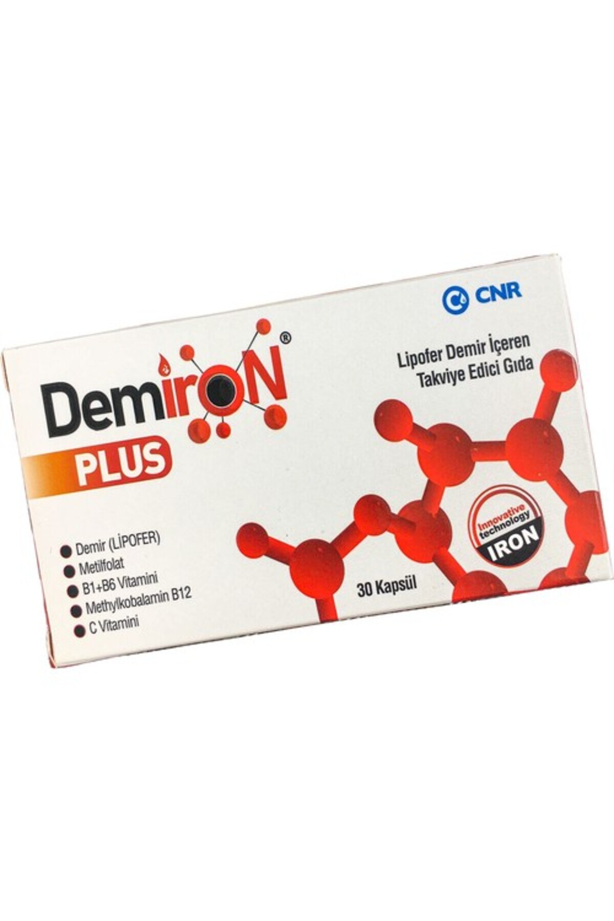 DEMİRON PLUS Microenkapsüle Demir Folik Asit B12 D3 Vitamini (30 KAPSÜL ...