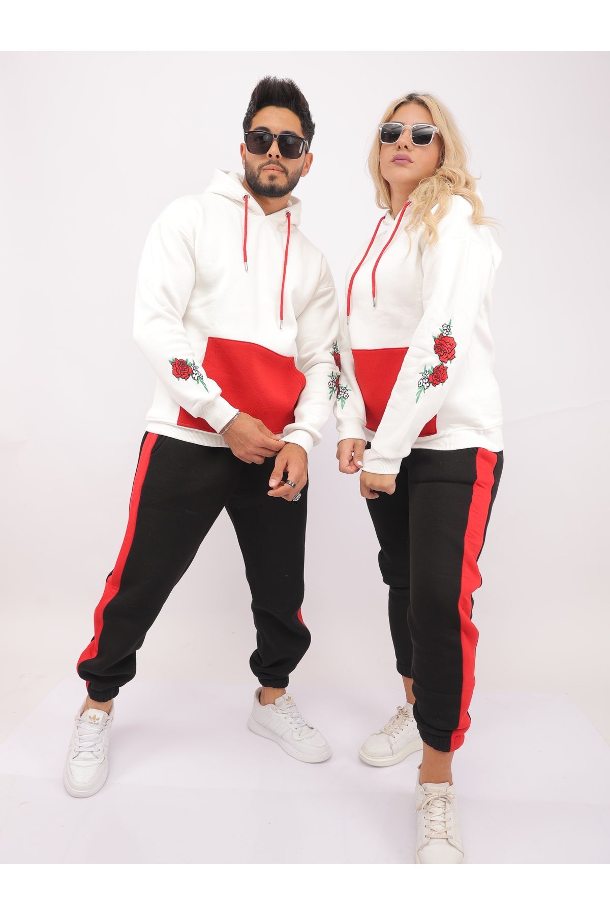 CLASSY.MODA Eşofman Takımı - Yani Model - Alt-üst - Nakiş - Kapşonlu ...