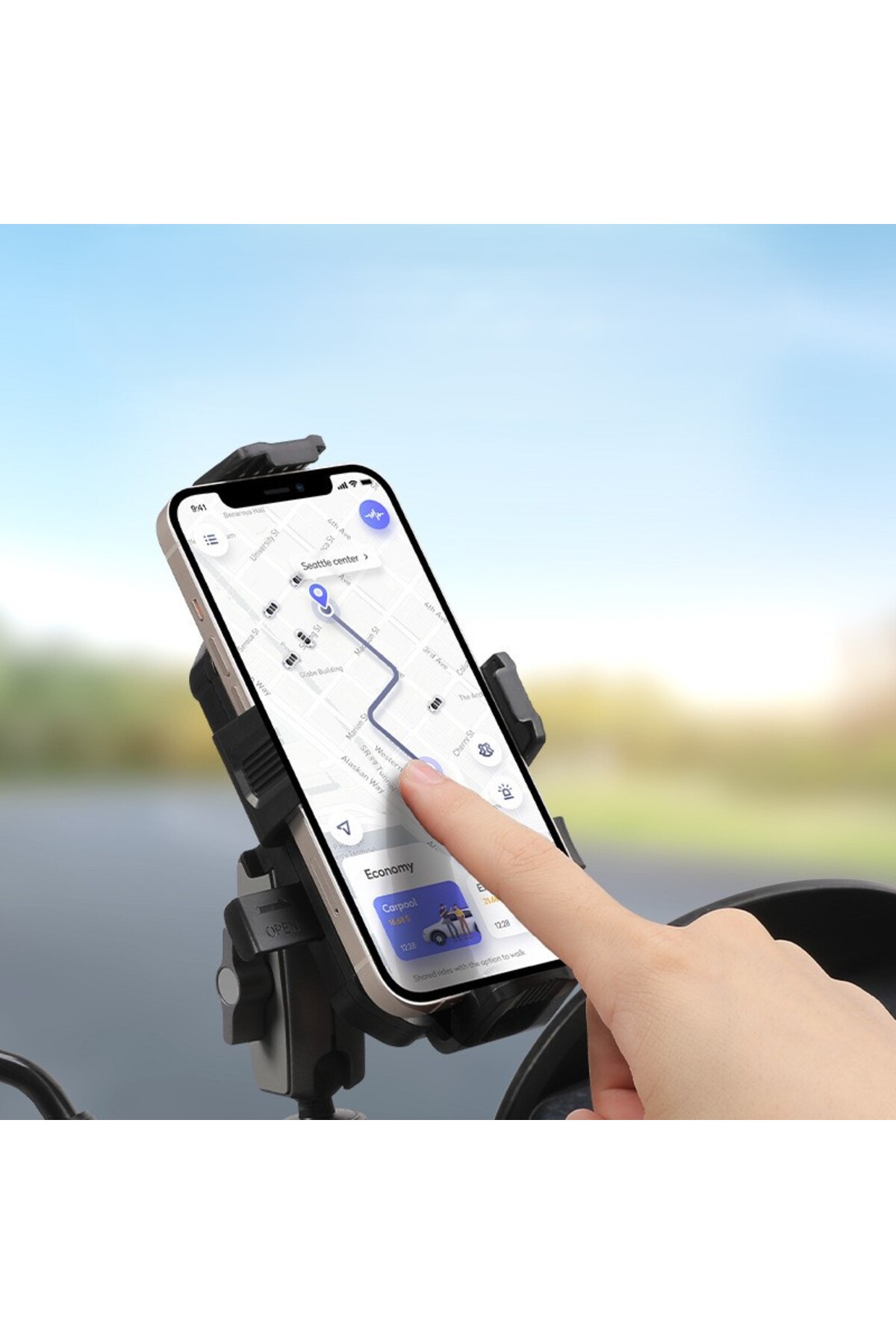 Protonust Motosiklet Ayna Bağlantılı Cep Telefonu Tutucu Motosiklet ...