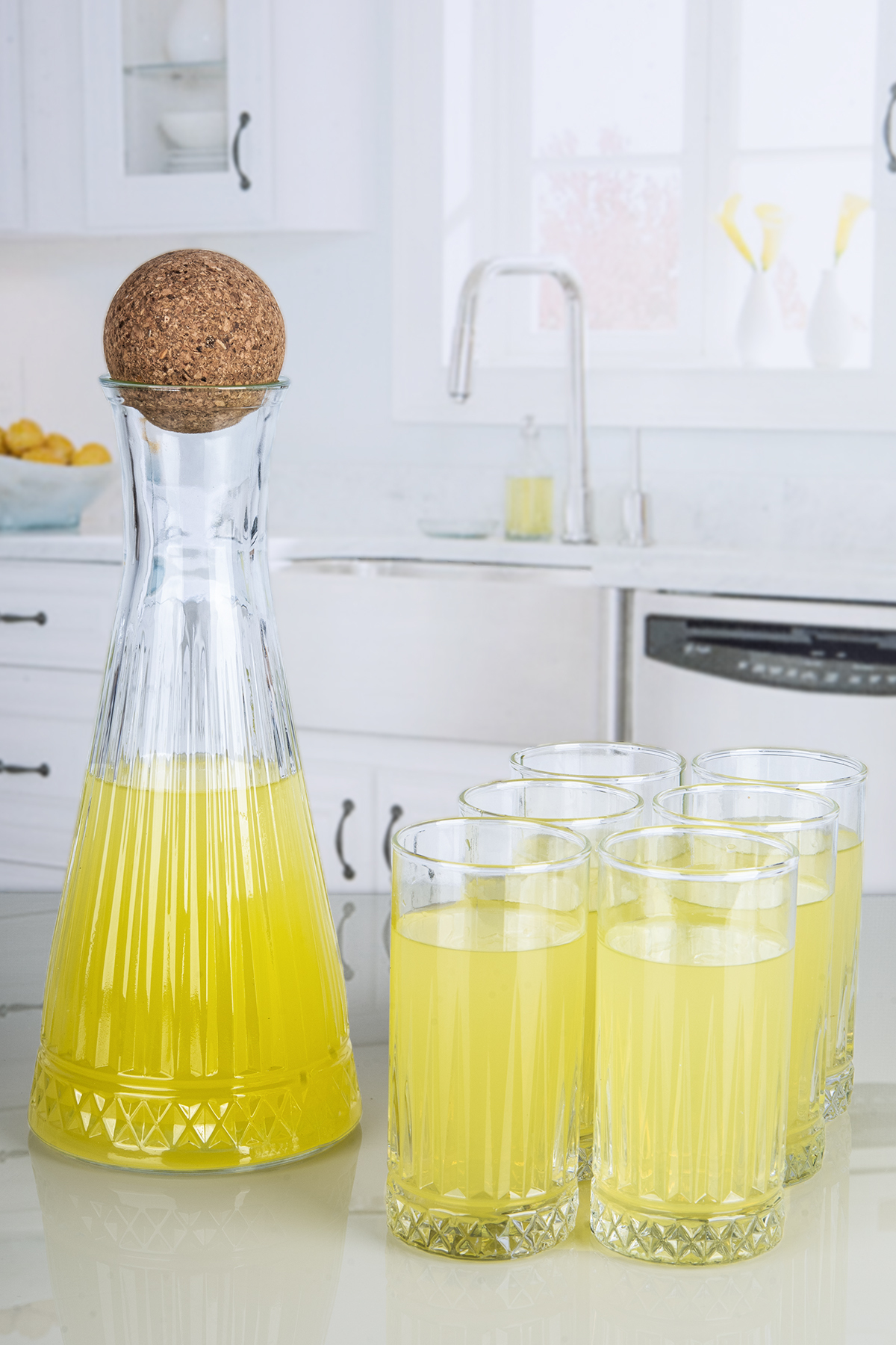 Lizzy Elysia Model 7 Parça Kristal Cam Karaflı Meşrubat Seti ( 1 Karaf ...