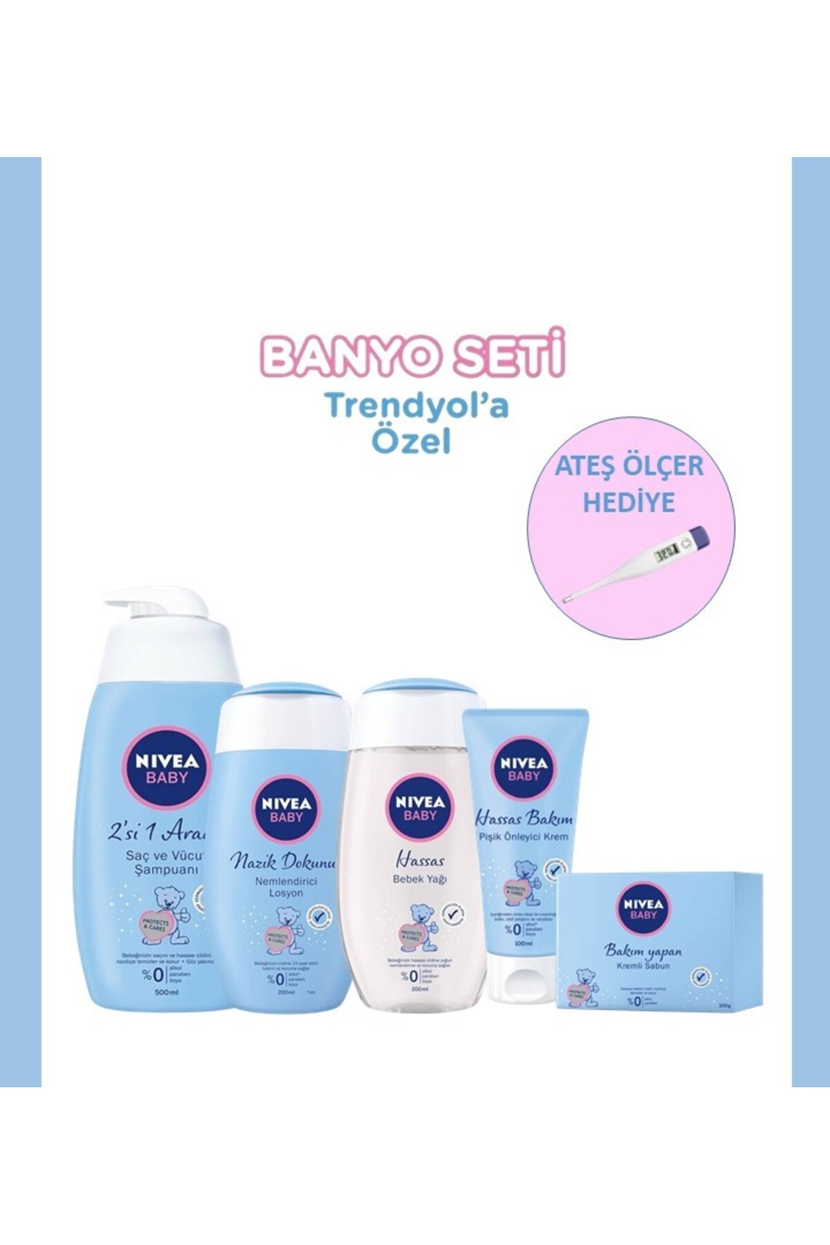 Nivea Baby Saç Ve Vücut Şampuanı 500 Ml, Sabun 100g, Losyon 200 ml ...