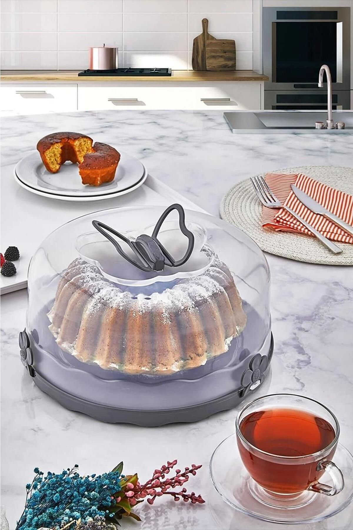 Mutfak Köşesi Kek Saklama Kabı- Kek Fanusu - Kilitli Kek Taşıma Kabı Fiyatı, Yorumları - Trendyol