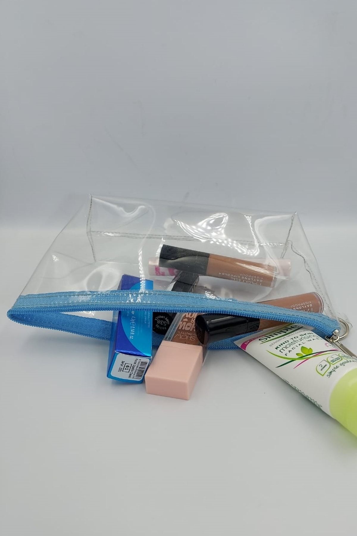 Togin Turkuaz, Şeffaf Üçgen Makyaj Çantası Fiyatı, Yorumları - Trendyol