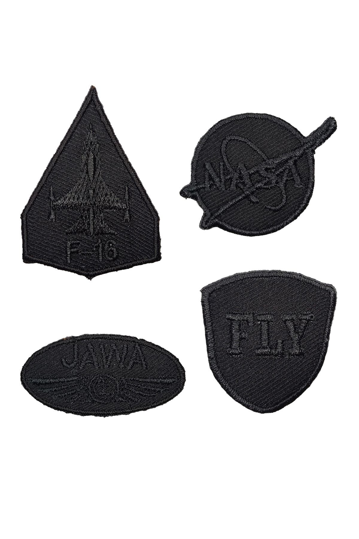 REMSATİC Ütü Ile Yapışan Arma - Patch - Delik Yama Set-2 Modeli Siyah ...