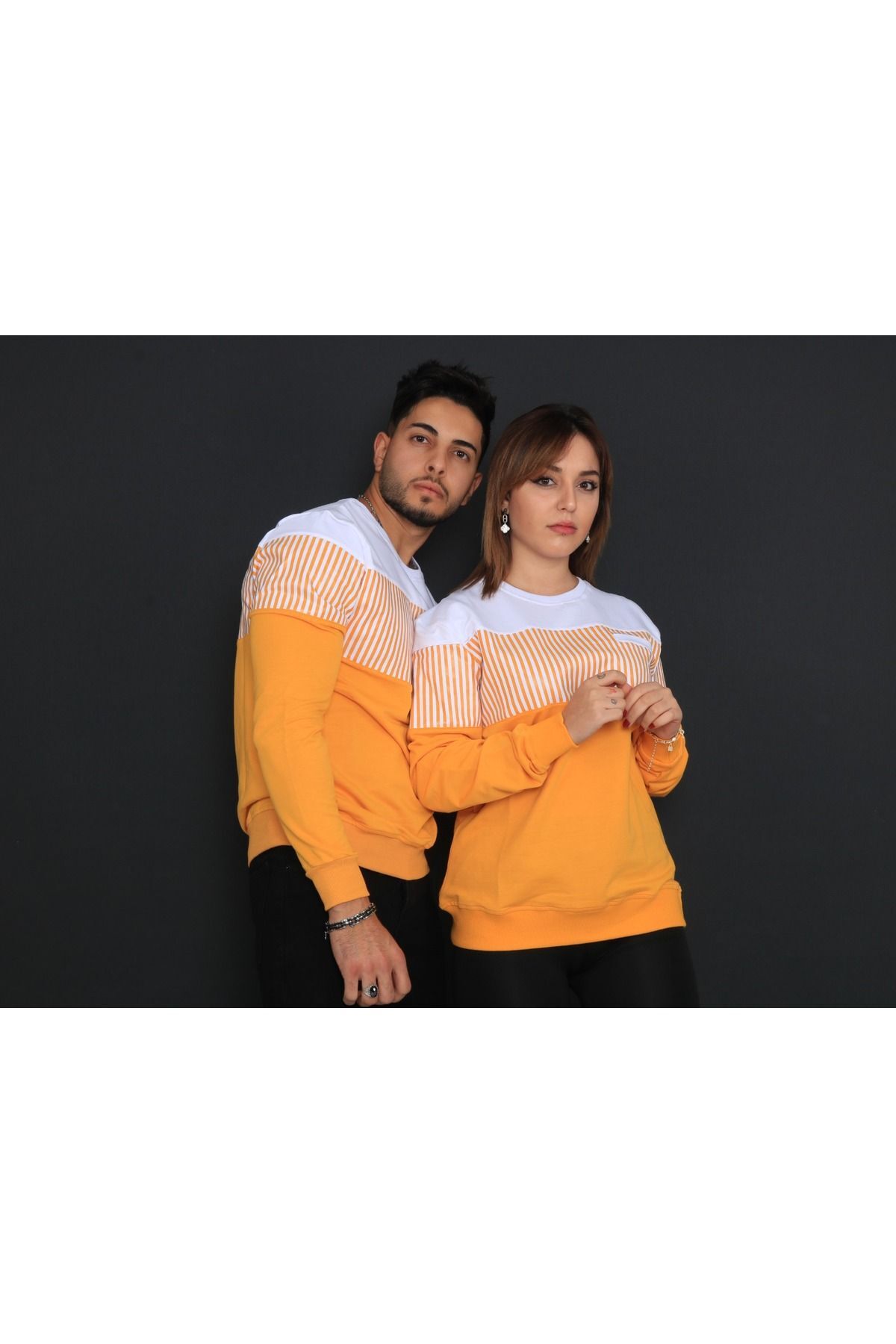 CLASSY.MODA Sweatshirt - Yani Model - Eşofman Üst - Basic Bisiklet Yaka ...