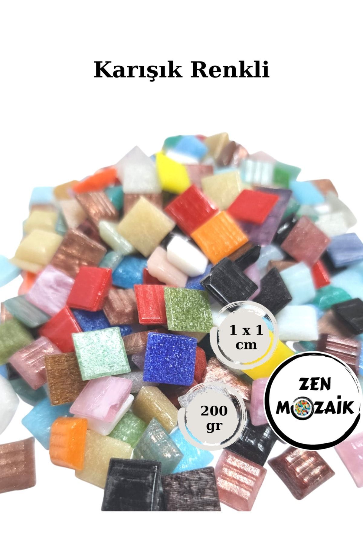 Zen Mozaik Sanatsal Mozaik Çalışmalarınız için 10x10 mm (1 x 1 cm ...