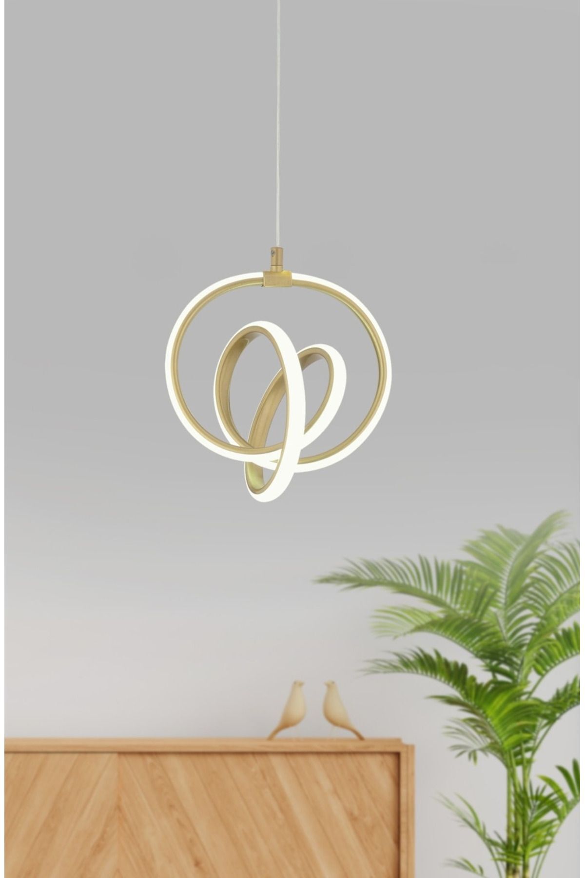 Sanctum Avize Trend Eskitme Modern Sarkıt Led Avize Beyaz Işık Salon ...