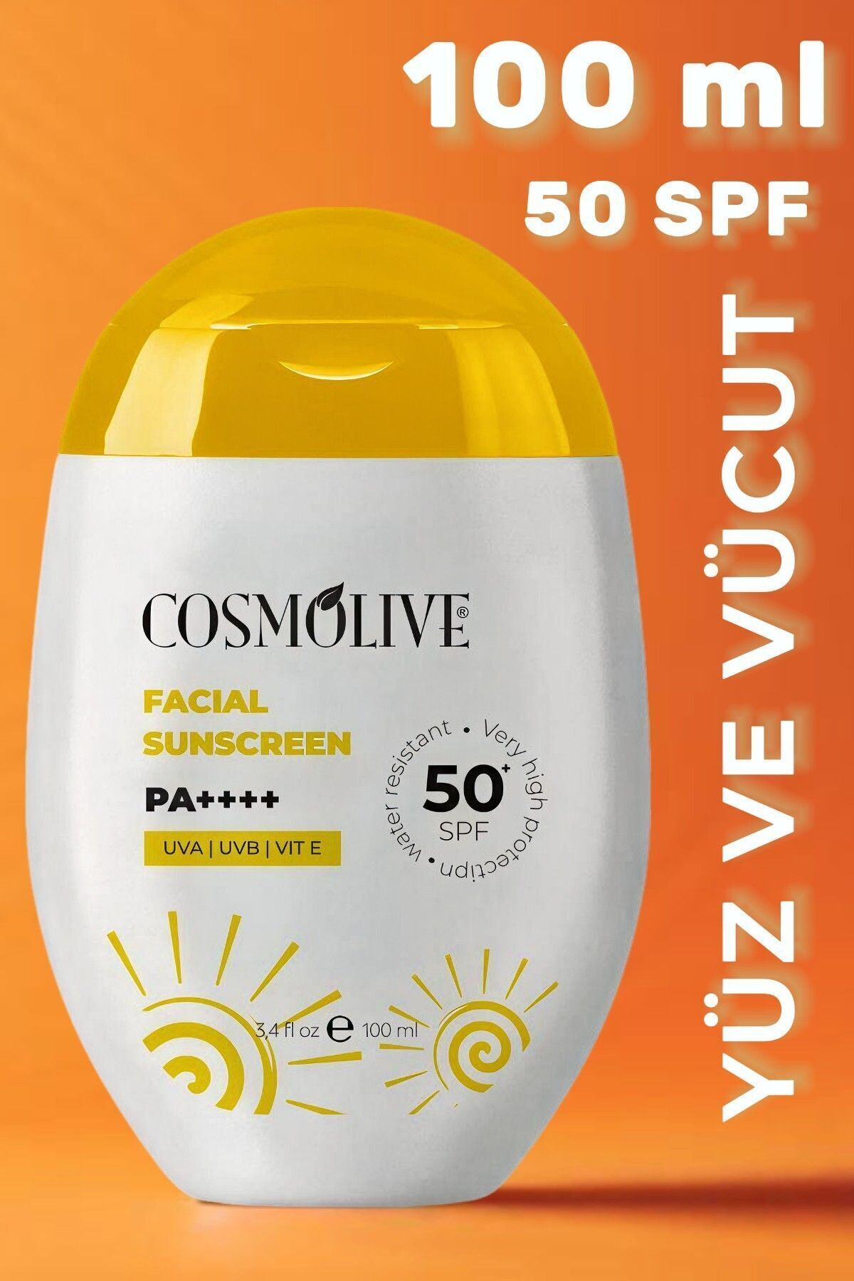 Cosmolive %100 Doğal Minerelli Yeni Nesil Yüz Güneş Kremi Yağlı Hassas ...