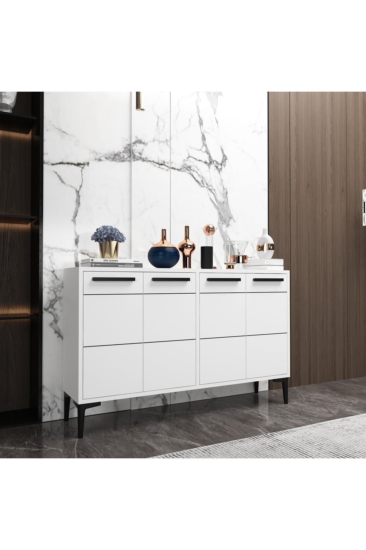 MERT SERT MOBİLYA Stria Beyaz Konsol,tv Sehpası,tv Ünitesi,kahve Köşesi ...