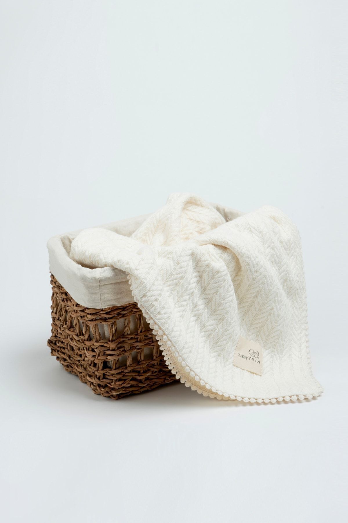 BabyZilla Örgü Desen Bebek Pikesi Organik Bebek Battaniyesi Fiyatı ...