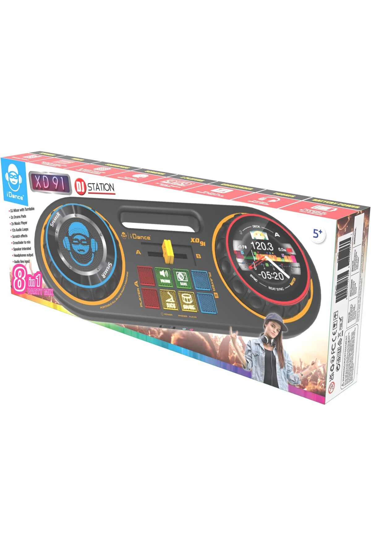 iDance 8'i 1 Arada DJ Mikseri - Turntable - Müzik Çalarlar - Crossfader ...