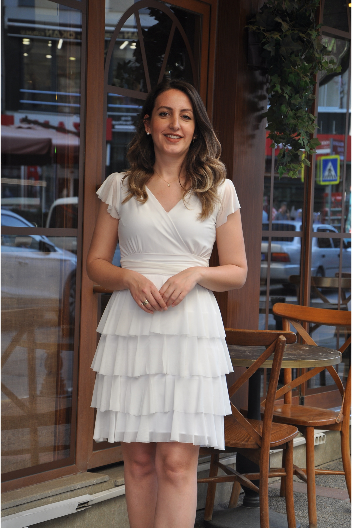 Aska Butik Mini KAt kat Beyaz Elbise Fiyatı, Yorumları - Trendyol