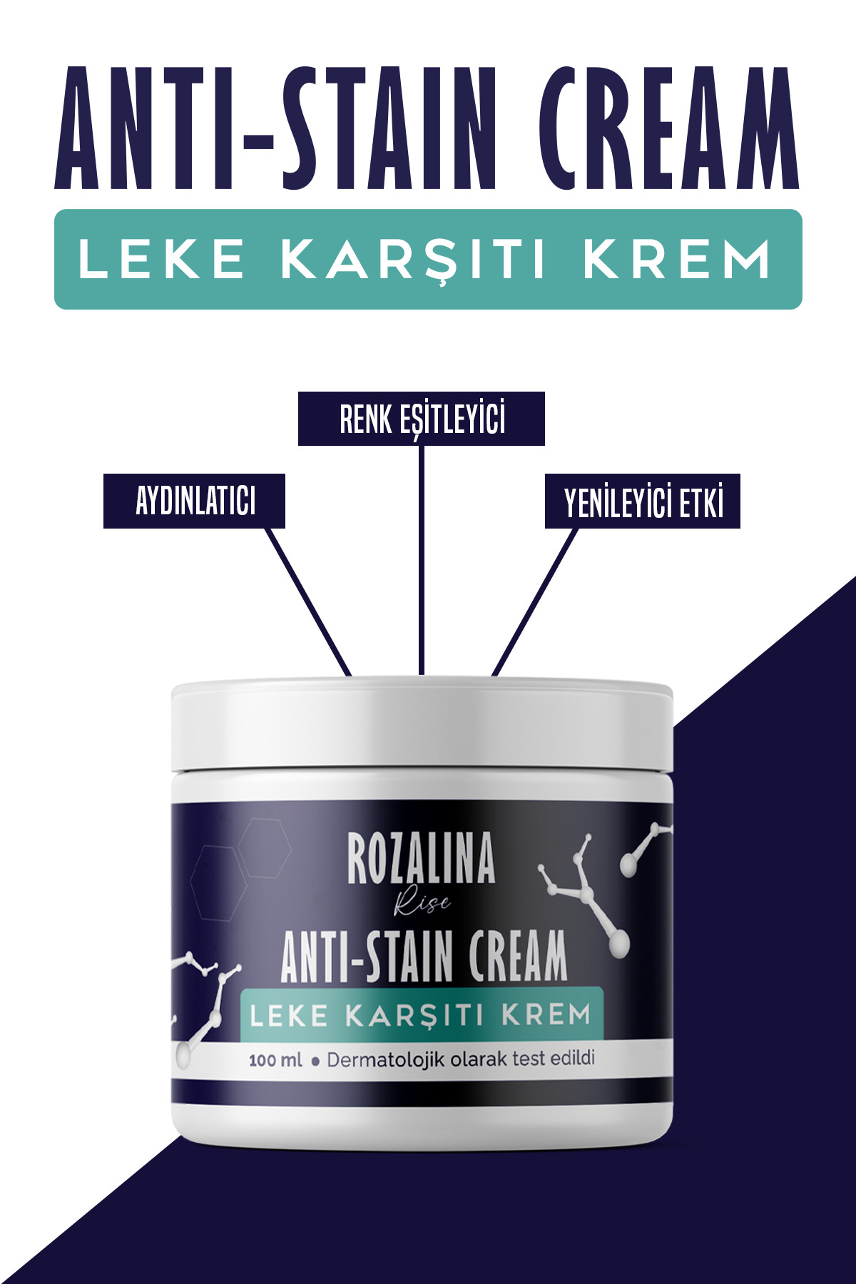 Rozalina Rise Leke,giderici Koltuk Altı-diz-dirsek Ve Bikini Bölgesi Cilt Beyazlatıcı Krem 100 ...