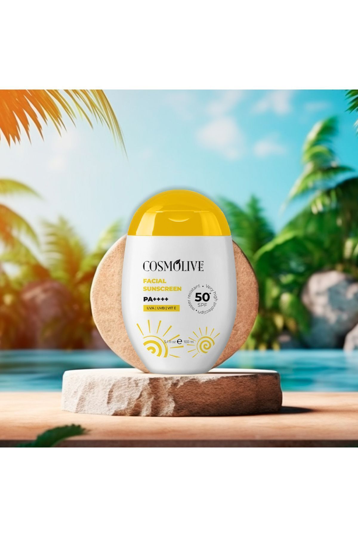 Cosmolive %100 Doğal Minerelli Yeni Nesil Yüz Güneş Kremi Yağlı Hassas ...