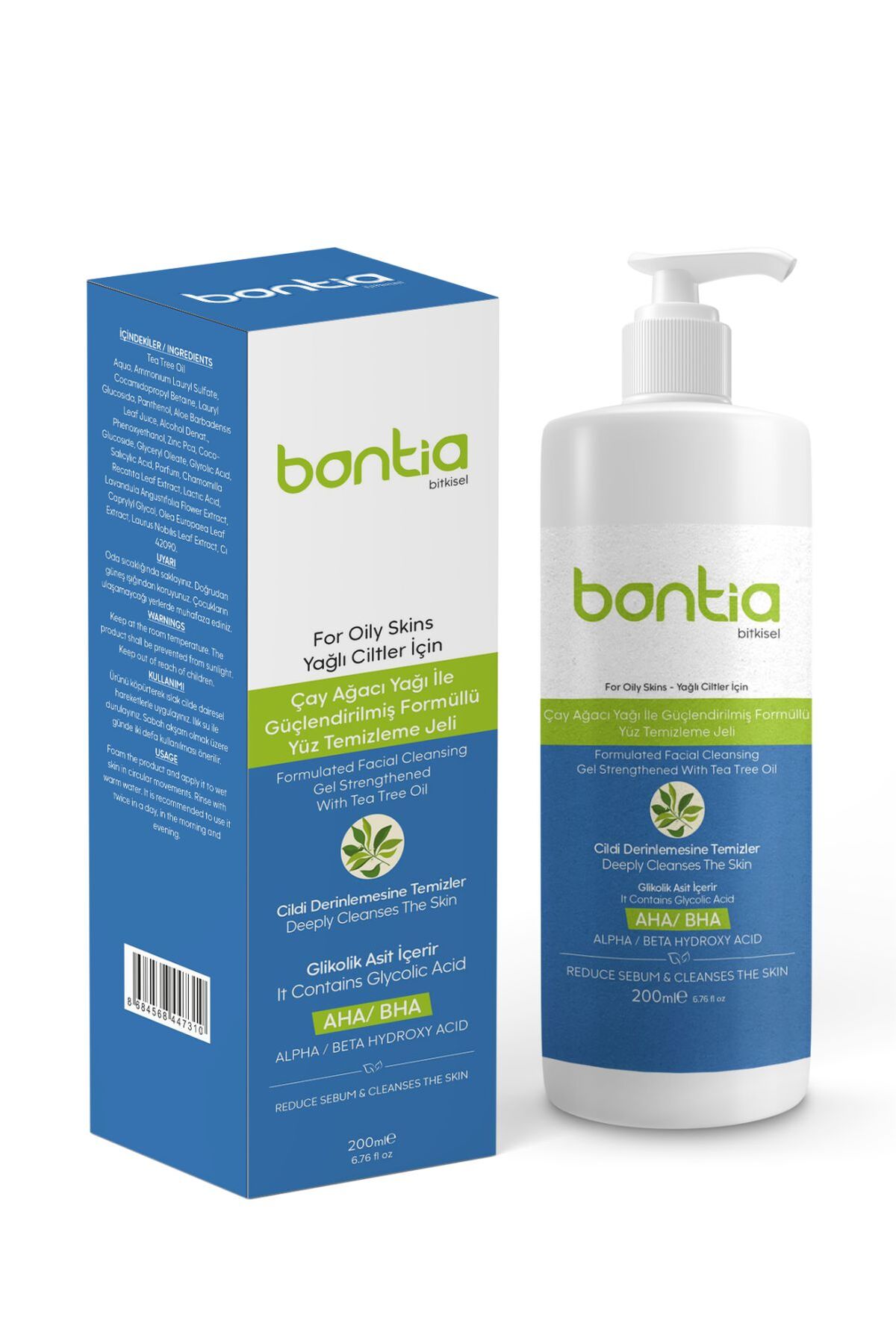 Bontia Çay Ağacı Formüllü Doğal Arındırıcı Yüz Temizleme Jeli - Siyah ...